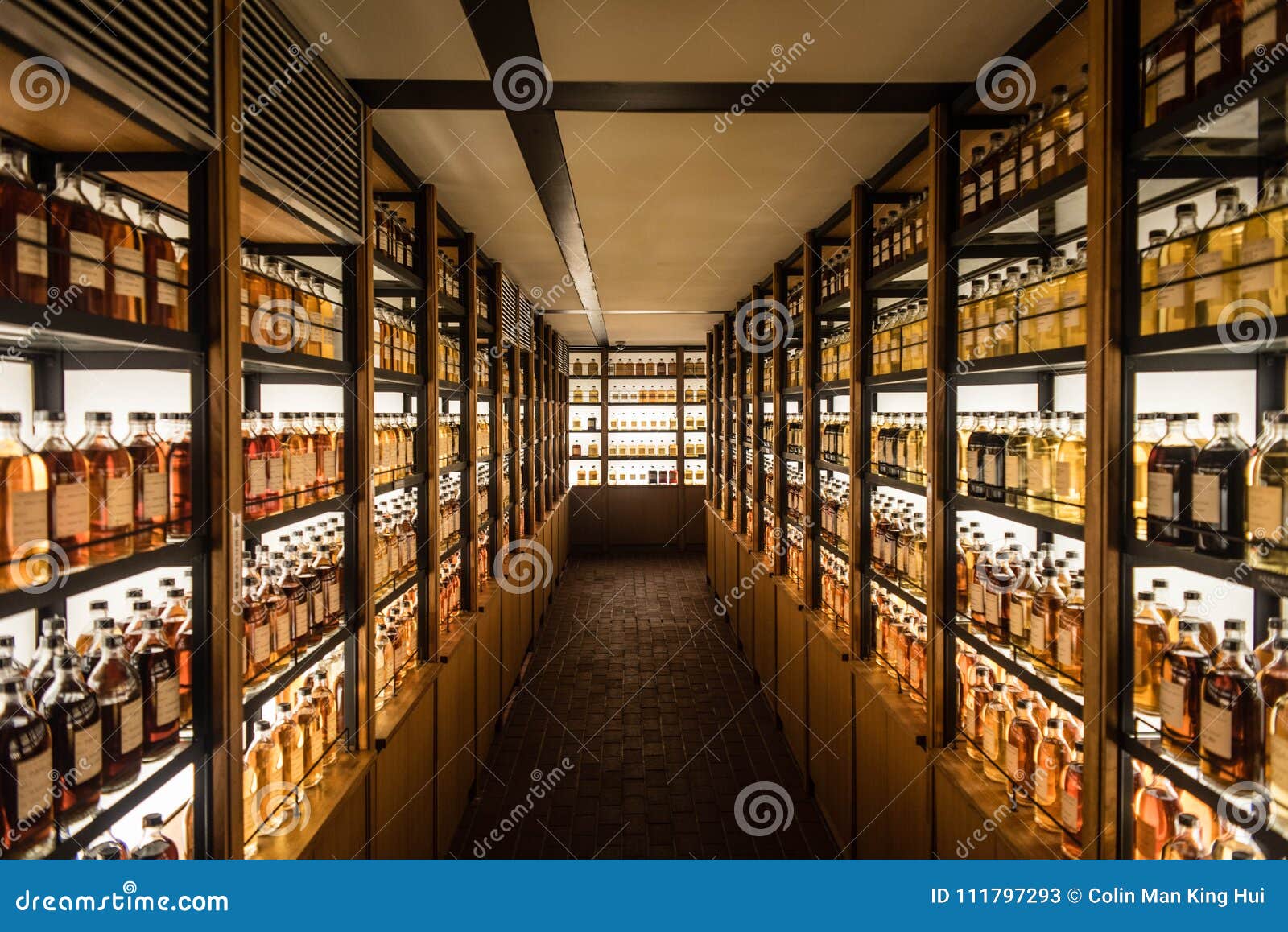 Room Full of Whisky Cabinets Storing Different Types of Whiskey ...