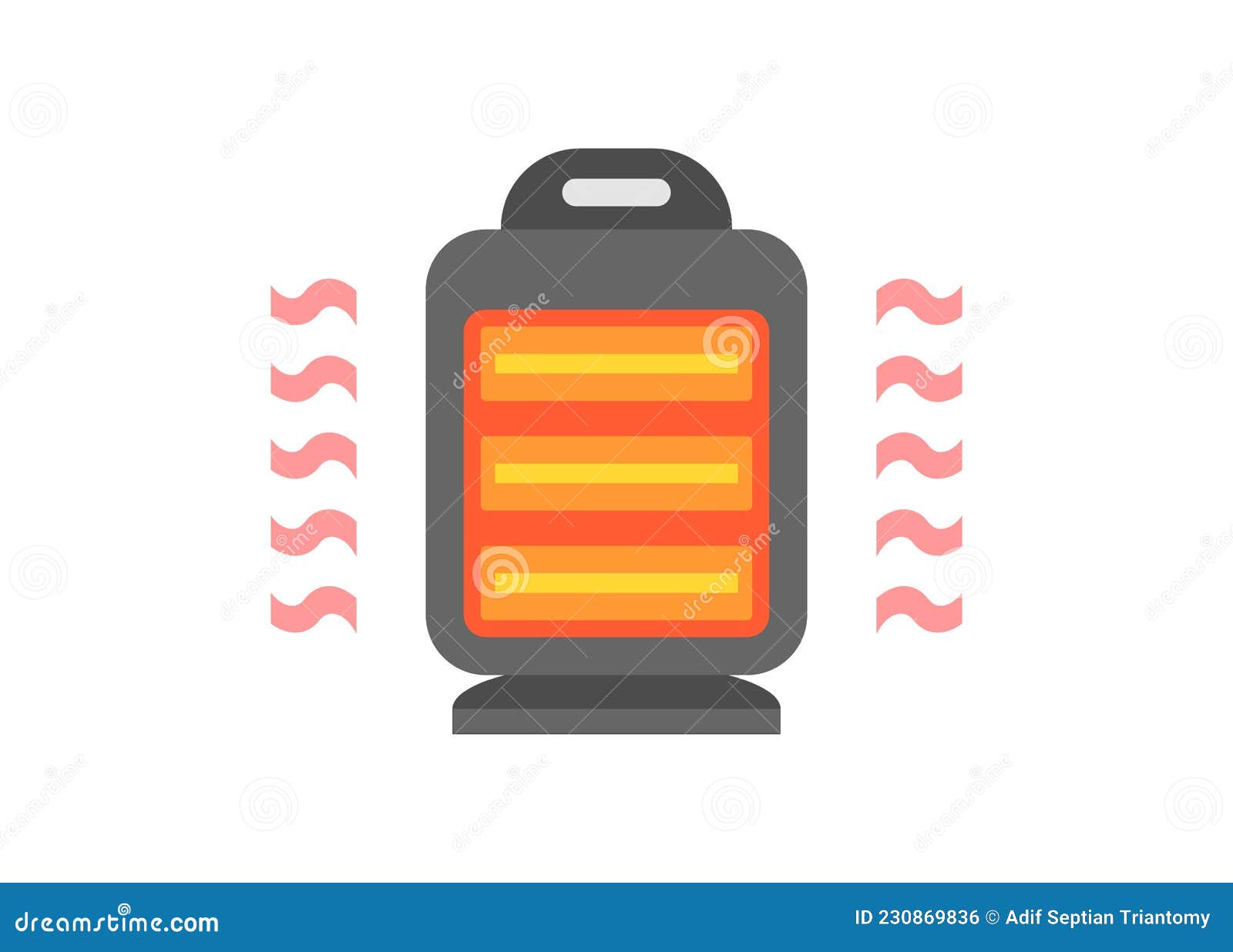 Room Heater. Simple Flat Illustration. Stock Vector - Illustration of ...