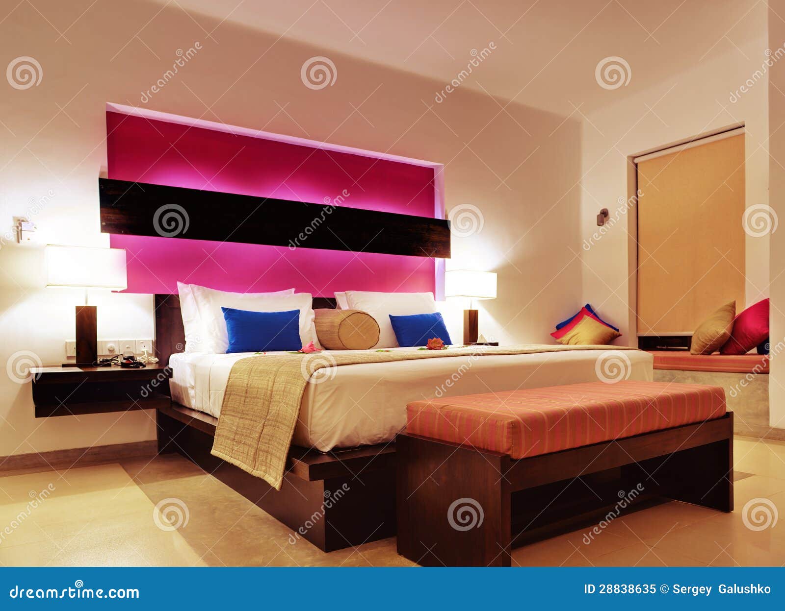 Room in a hotel warm color stock image. Image of luxury - 28838635