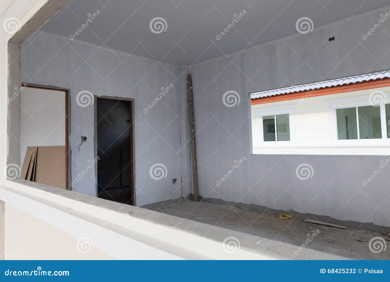 Room in the House during Construction Stock Photo - Image of apartment ...