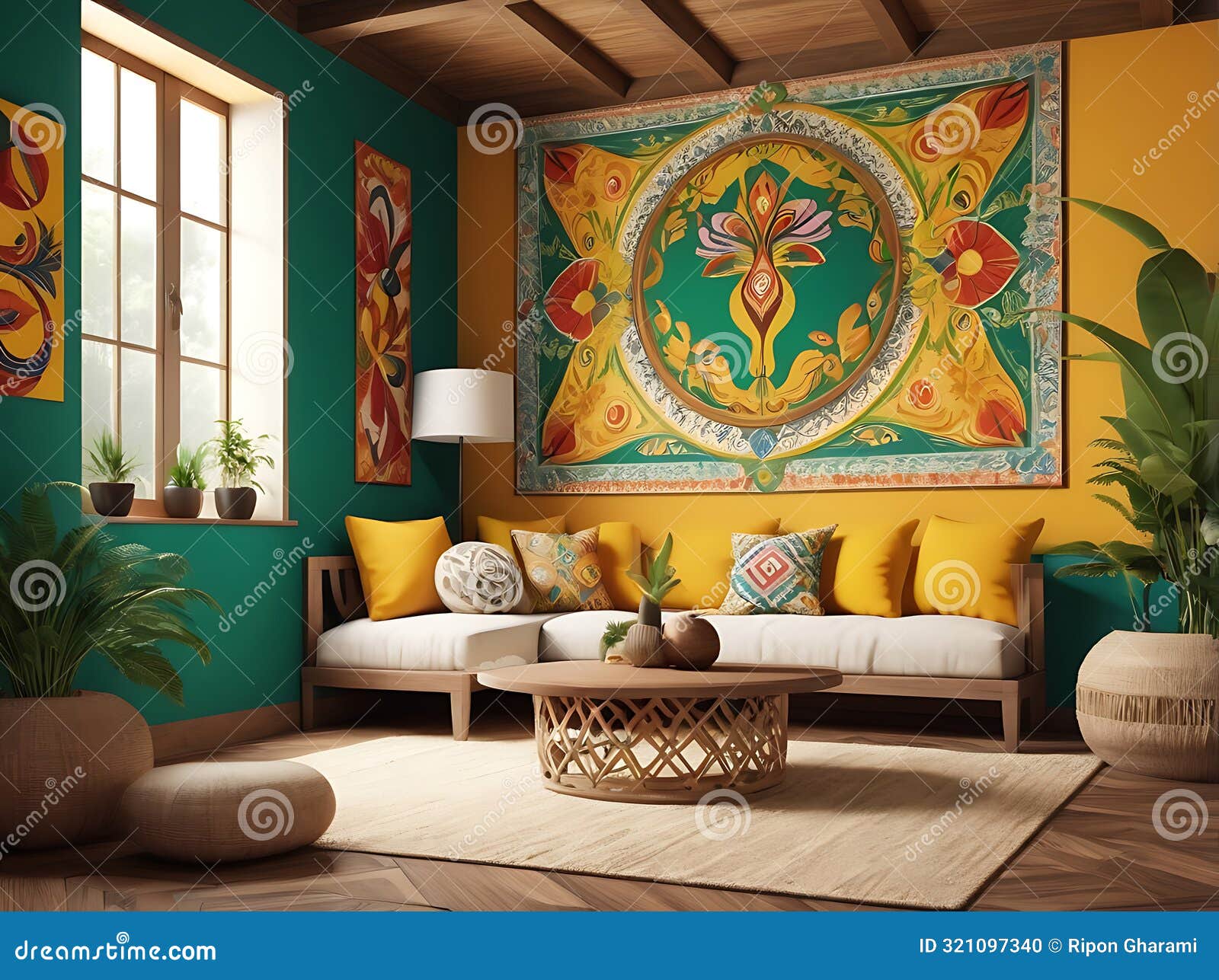 Room in House Decorated with Brazilian Folklore Design Stock ...