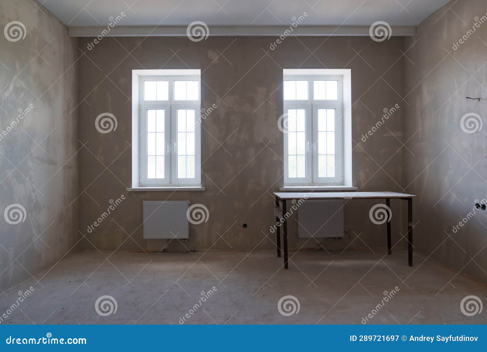 A Room in a House Under Construction. Stock Image - Image of material ...