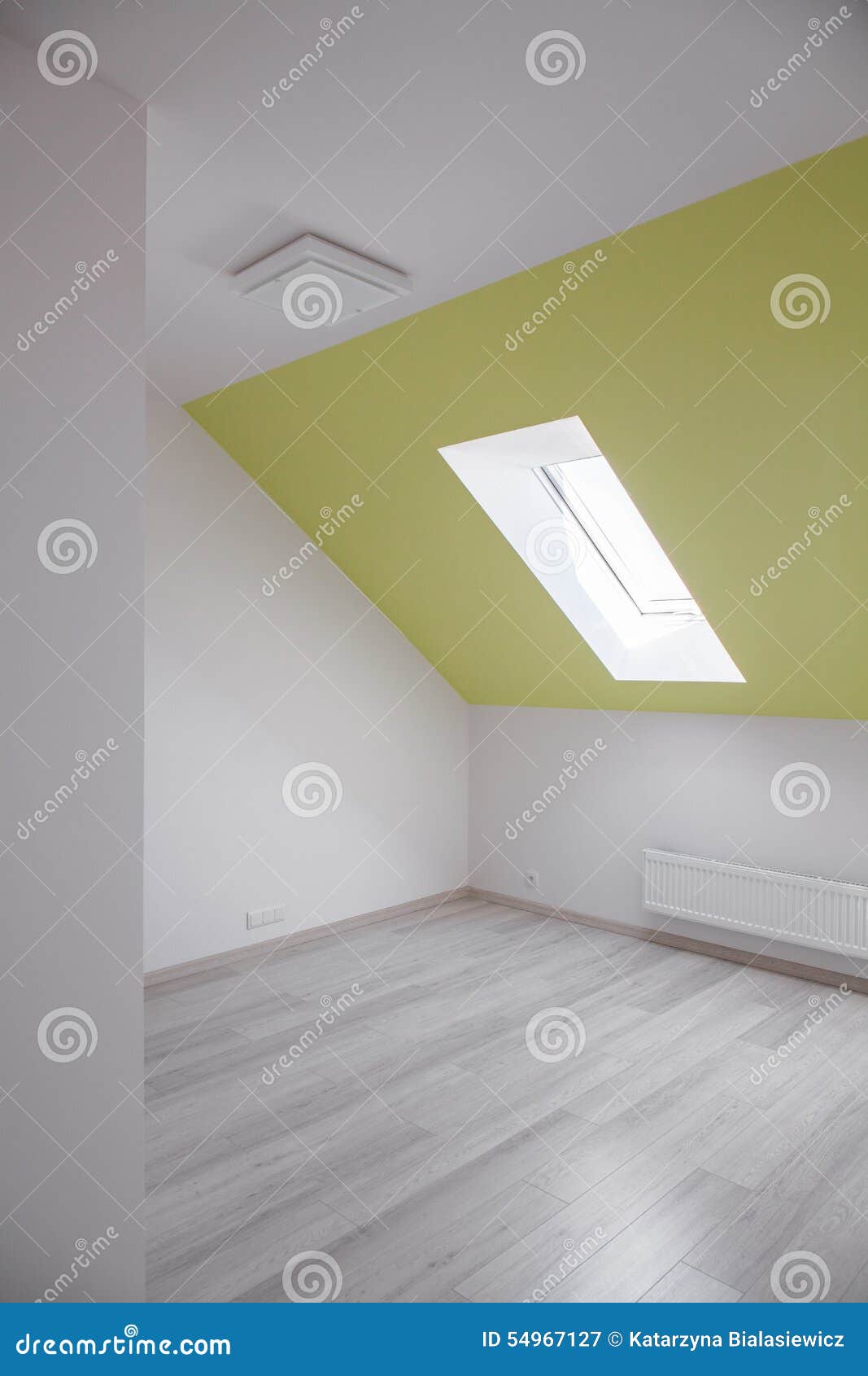 Room with inclined wall stock image. Image of expensive - 54967127
