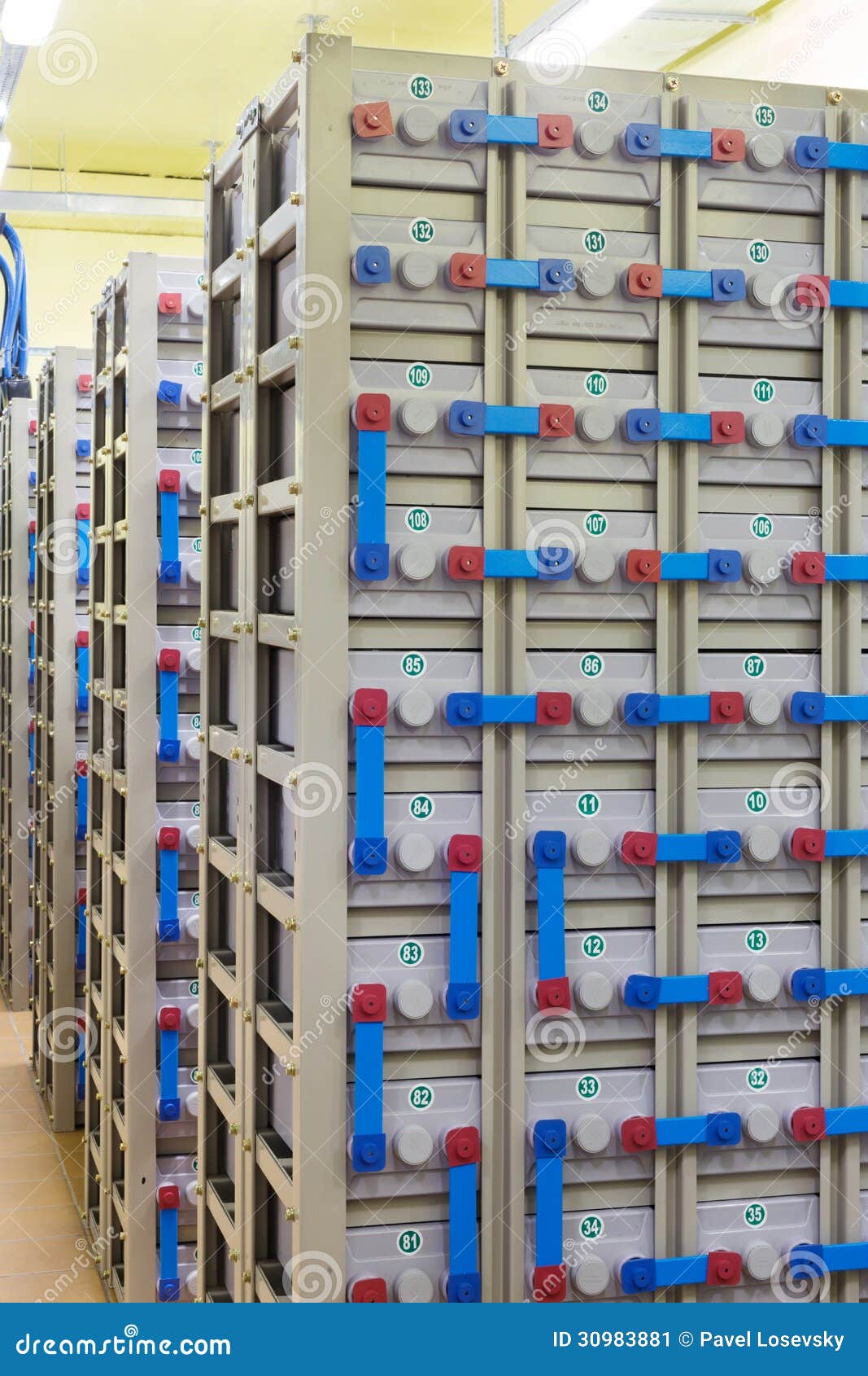 Room with Industrial Backup Power System Stock Image - Image of network ...