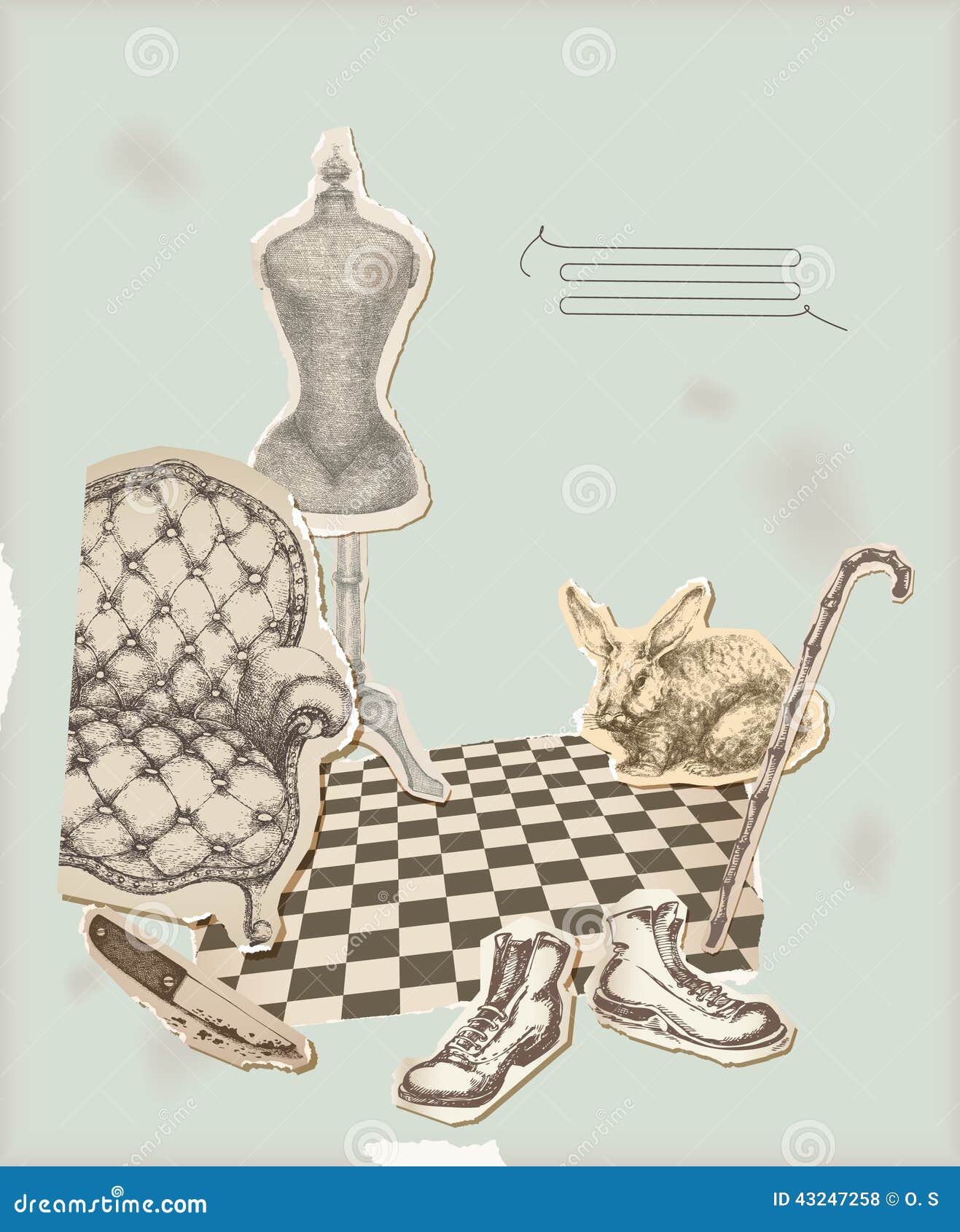 Room interior. Collage stock illustration. Illustration of room - 43247258