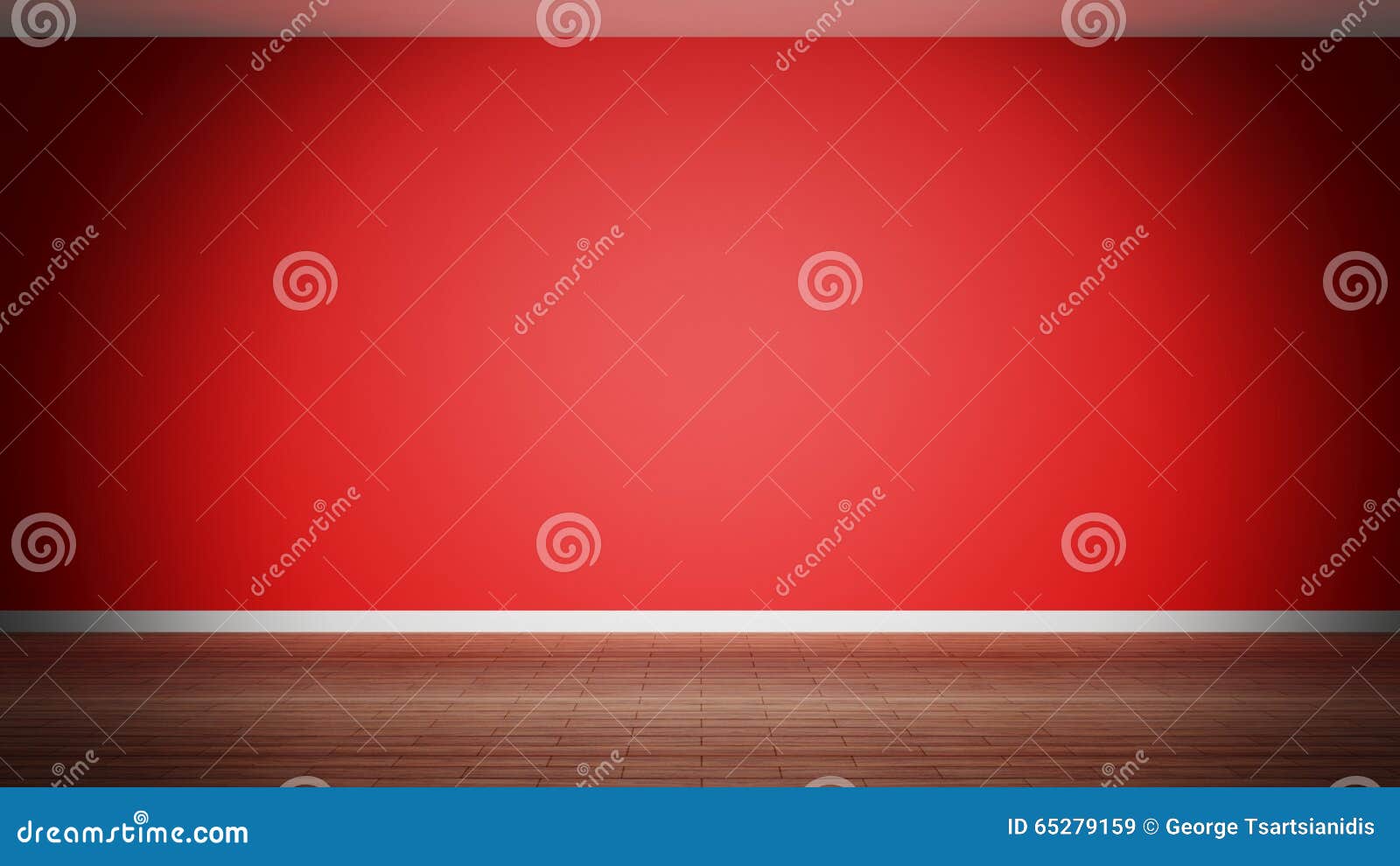 Room Interior, Empty Red Wall Stock Illustration - Illustration of ...