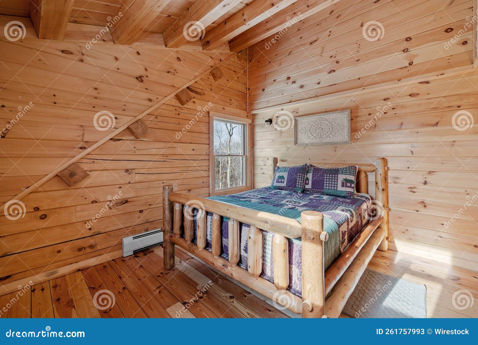 Room Interior of Log Cabin in Mountains Stock Image - Image of design ...