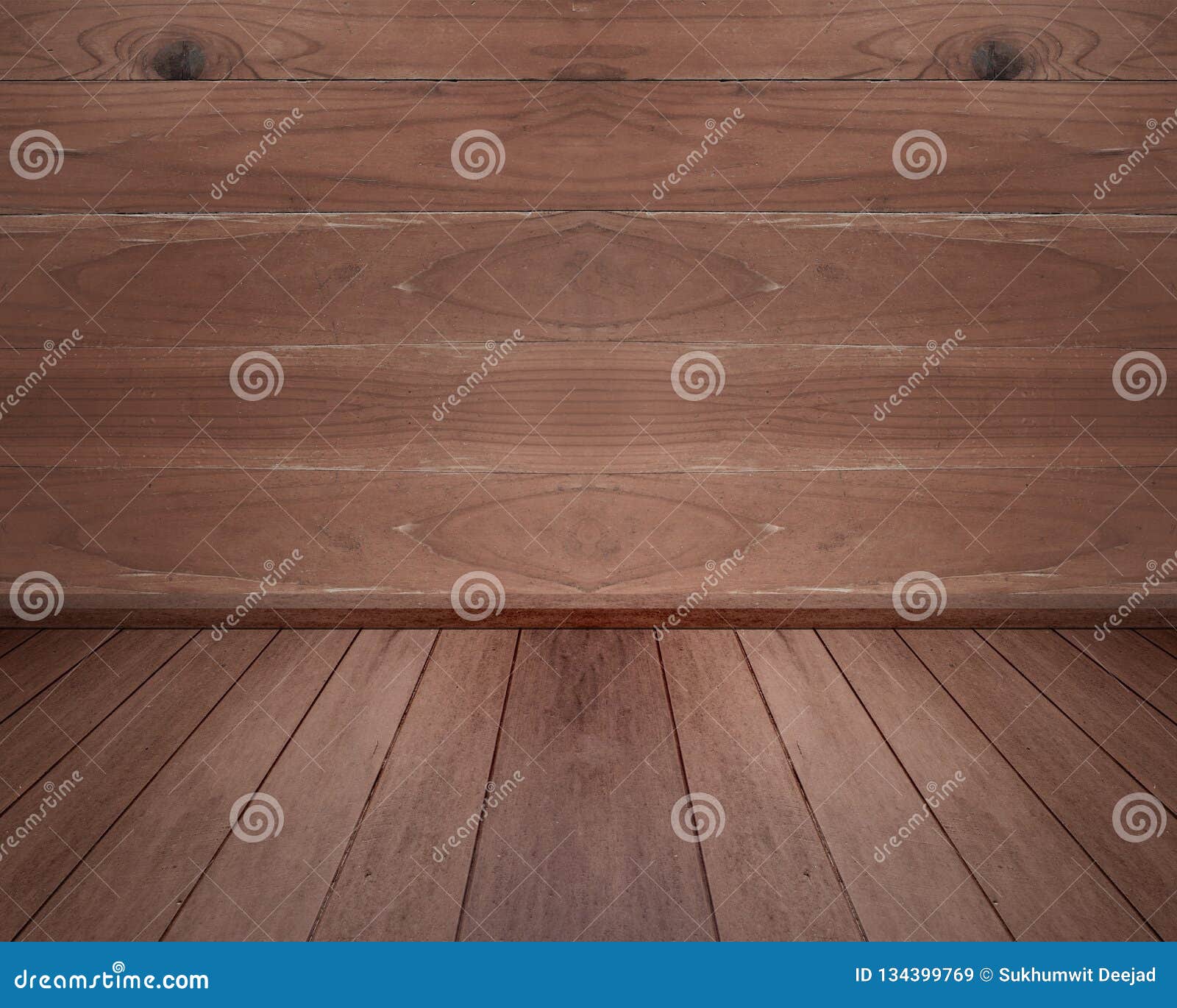 Room Interior with Wood Wall and Floor Stock Image - Image of ...