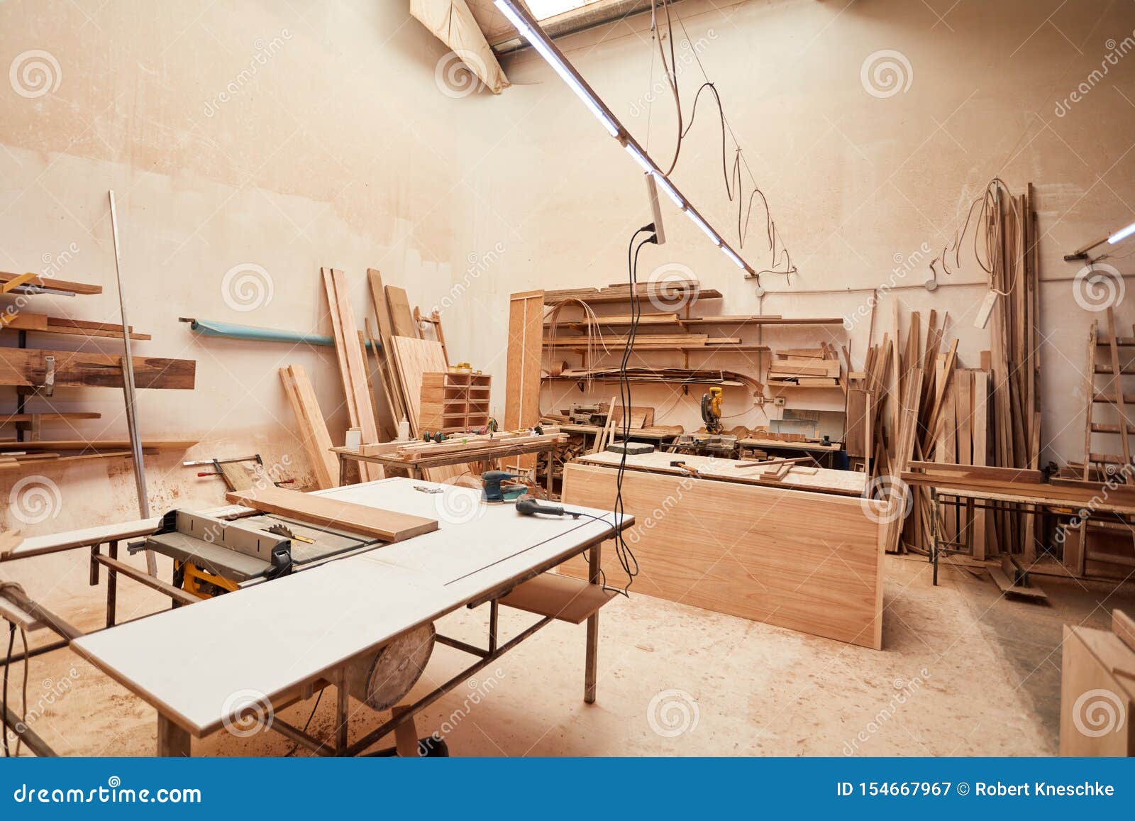 Room of a joinery stock image. Image of empty, workshop - 154667967