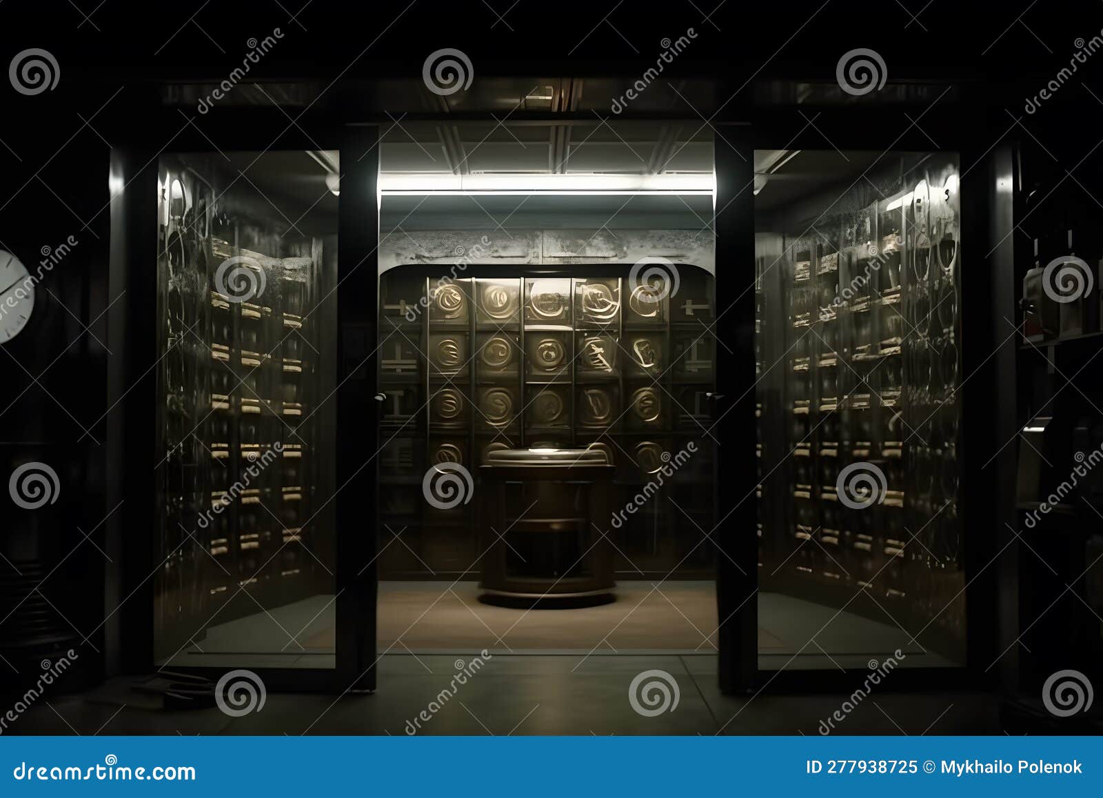 Room with a Large Group of Safety Boxes. Neural Network AI Generated ...