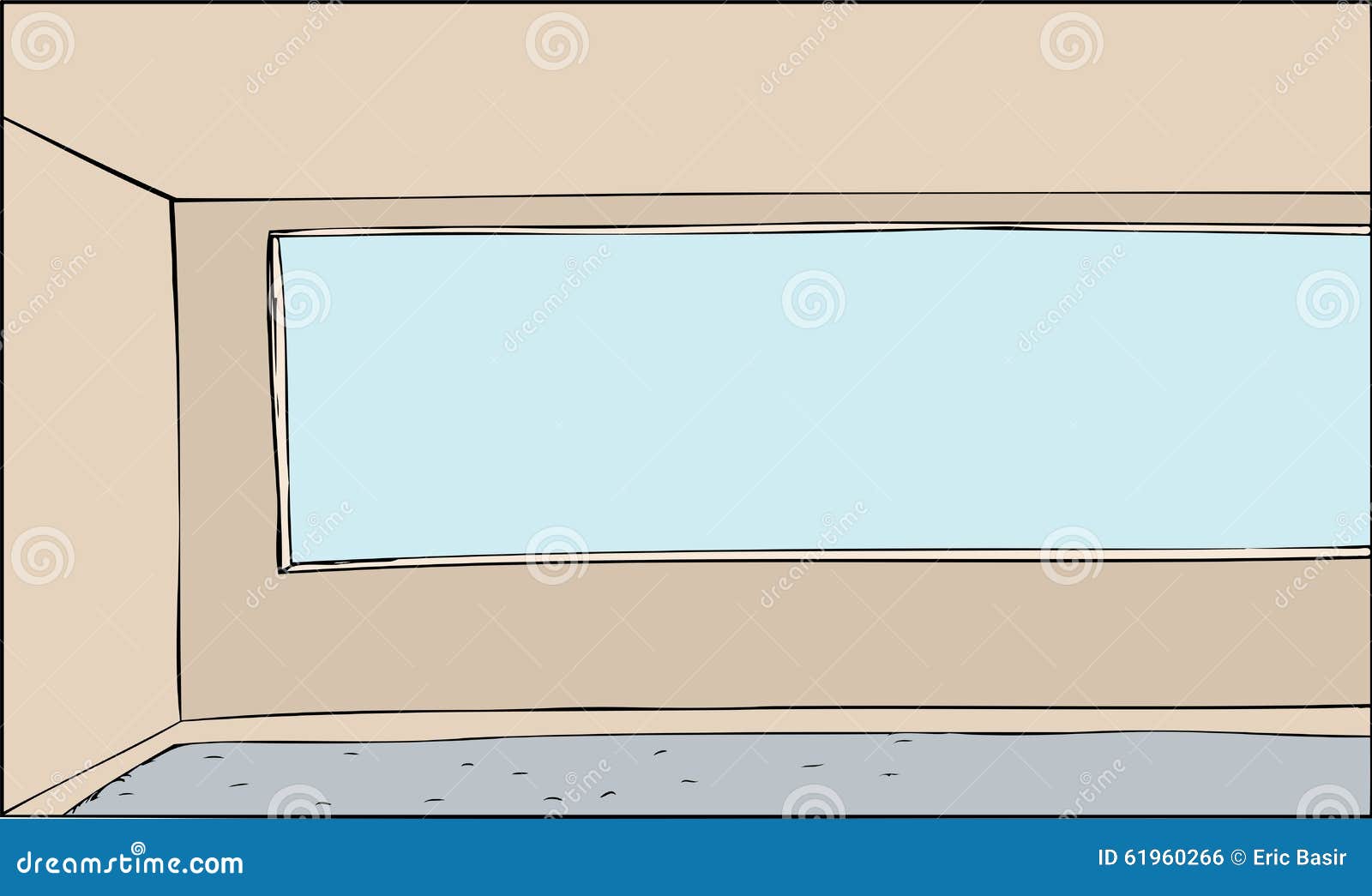 Room with Large Window stock illustration. Illustration of built - 61960266