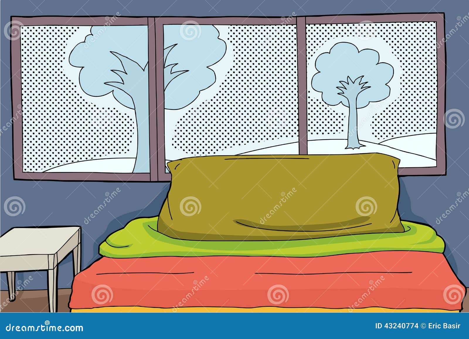 Room with Large Windows stock vector. Illustration of room - 43240774
