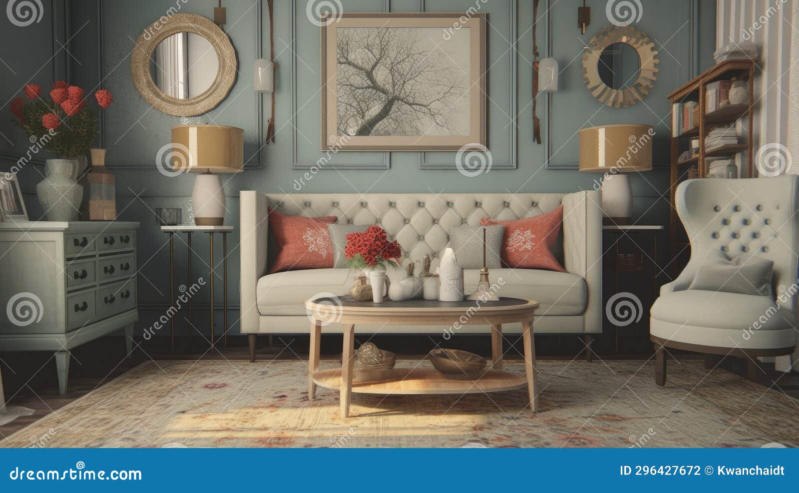 A Room Layout with Furniture and Decor, Highlighting the Art of ...