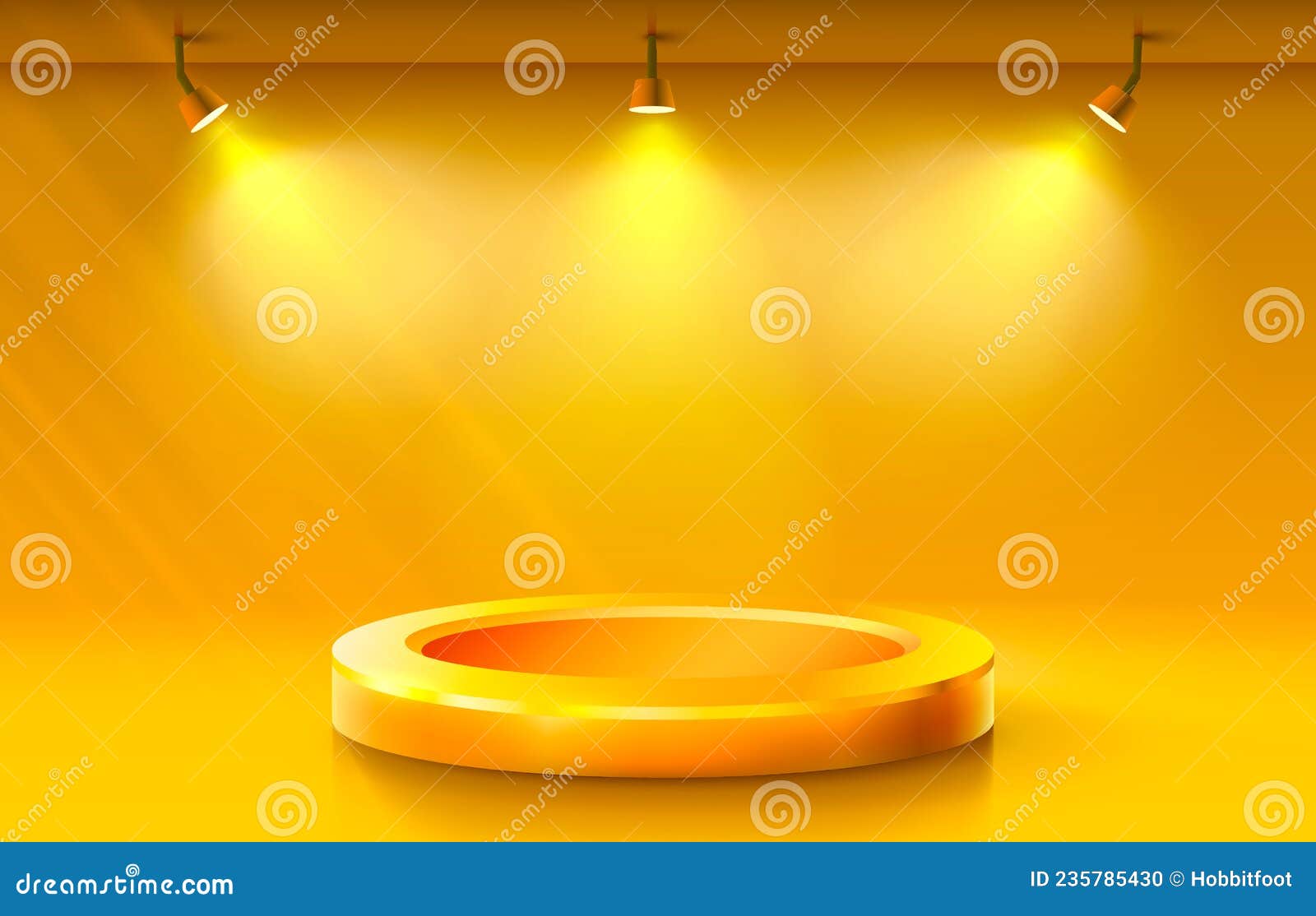 Room Light Studio, Presentation Scene Illuminated, Orange Background ...