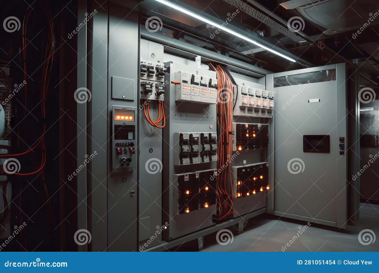 A Room with a Lot of Electrical Equipment Inside of it Stock ...
