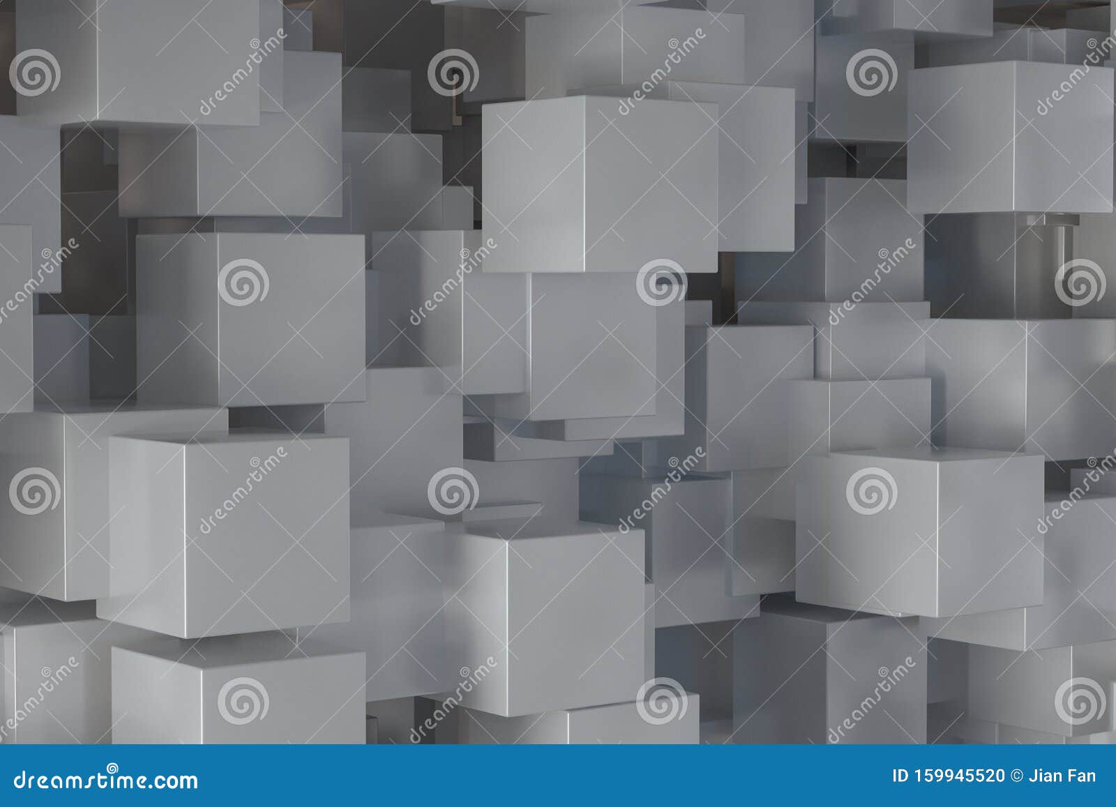 The Room Made of Cubes, in Three-dimensional Space, 3d Rendering Stock ...