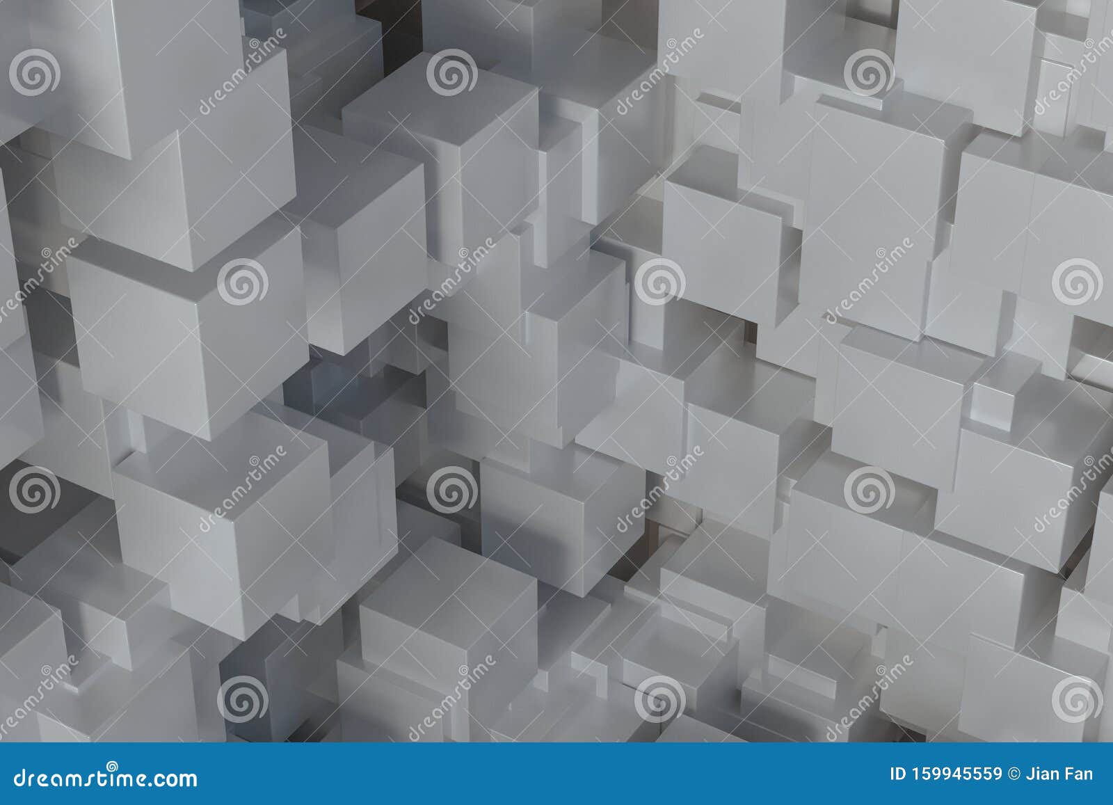 The Room Made of Cubes, in Three-dimensional Space, 3d Rendering Stock ...