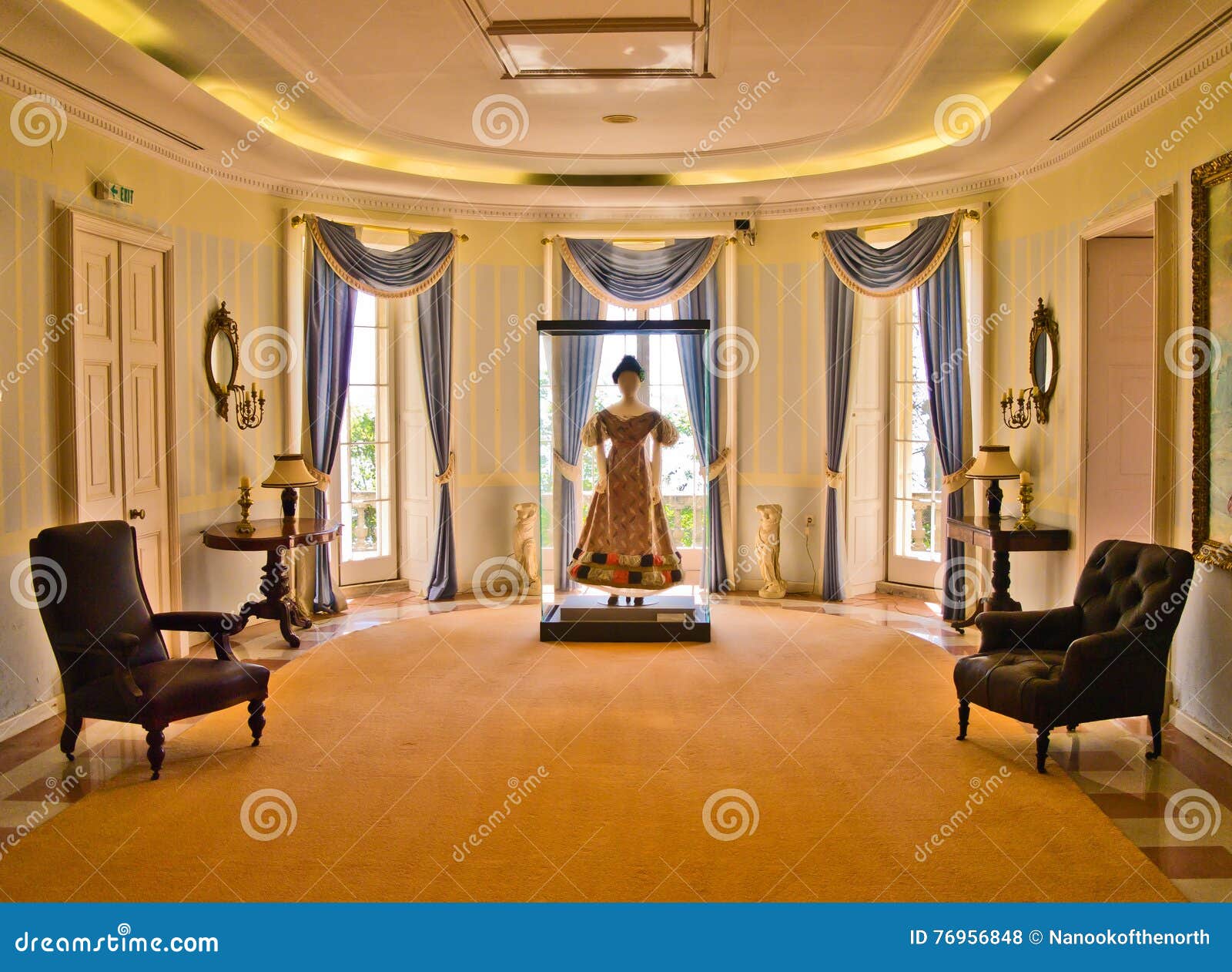 Room in Mon Repos Palace, Corfu Stock Photo - Image of mannequin ...