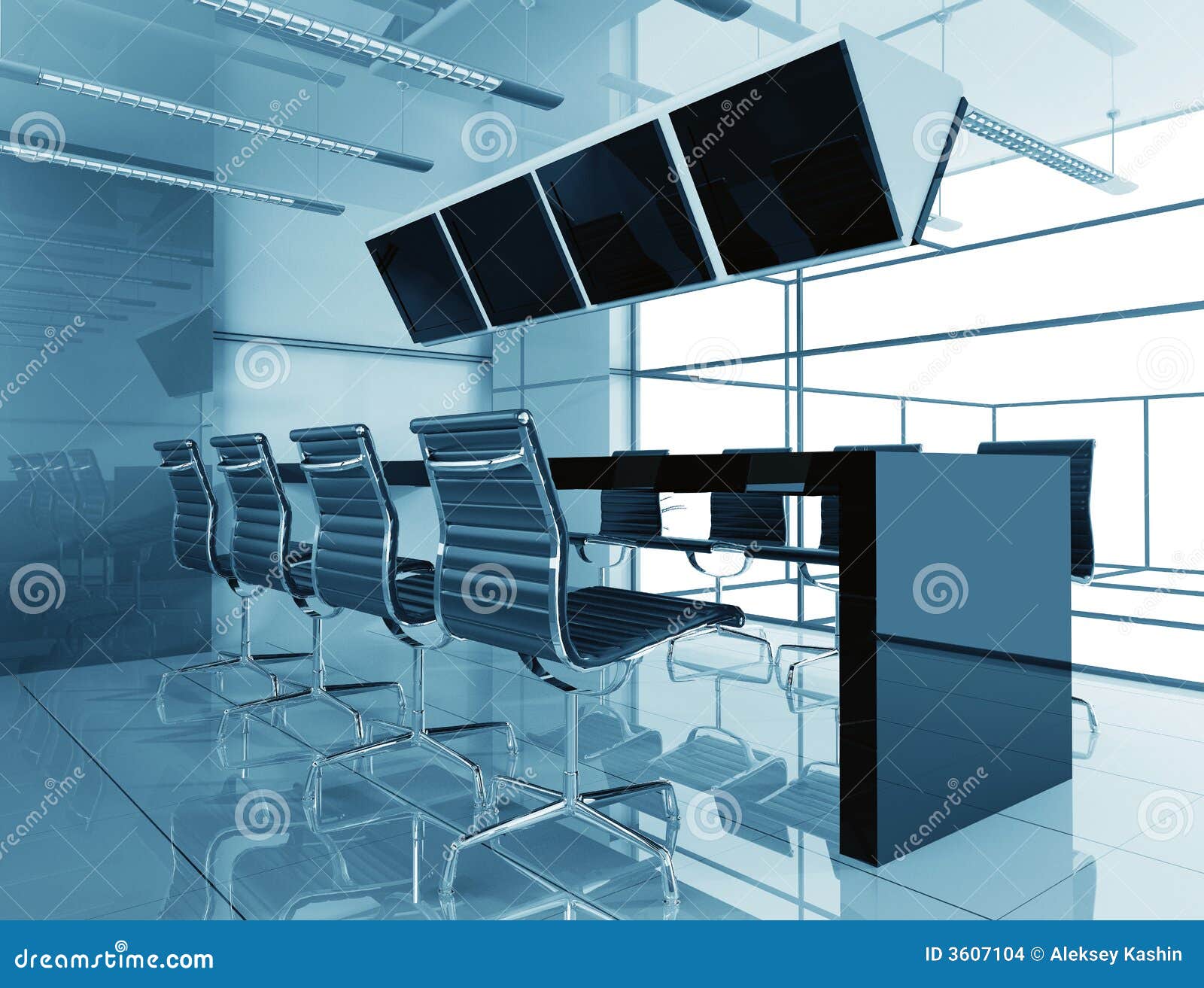 Room of Negotiation in Office Stock Illustration - Illustration of ...