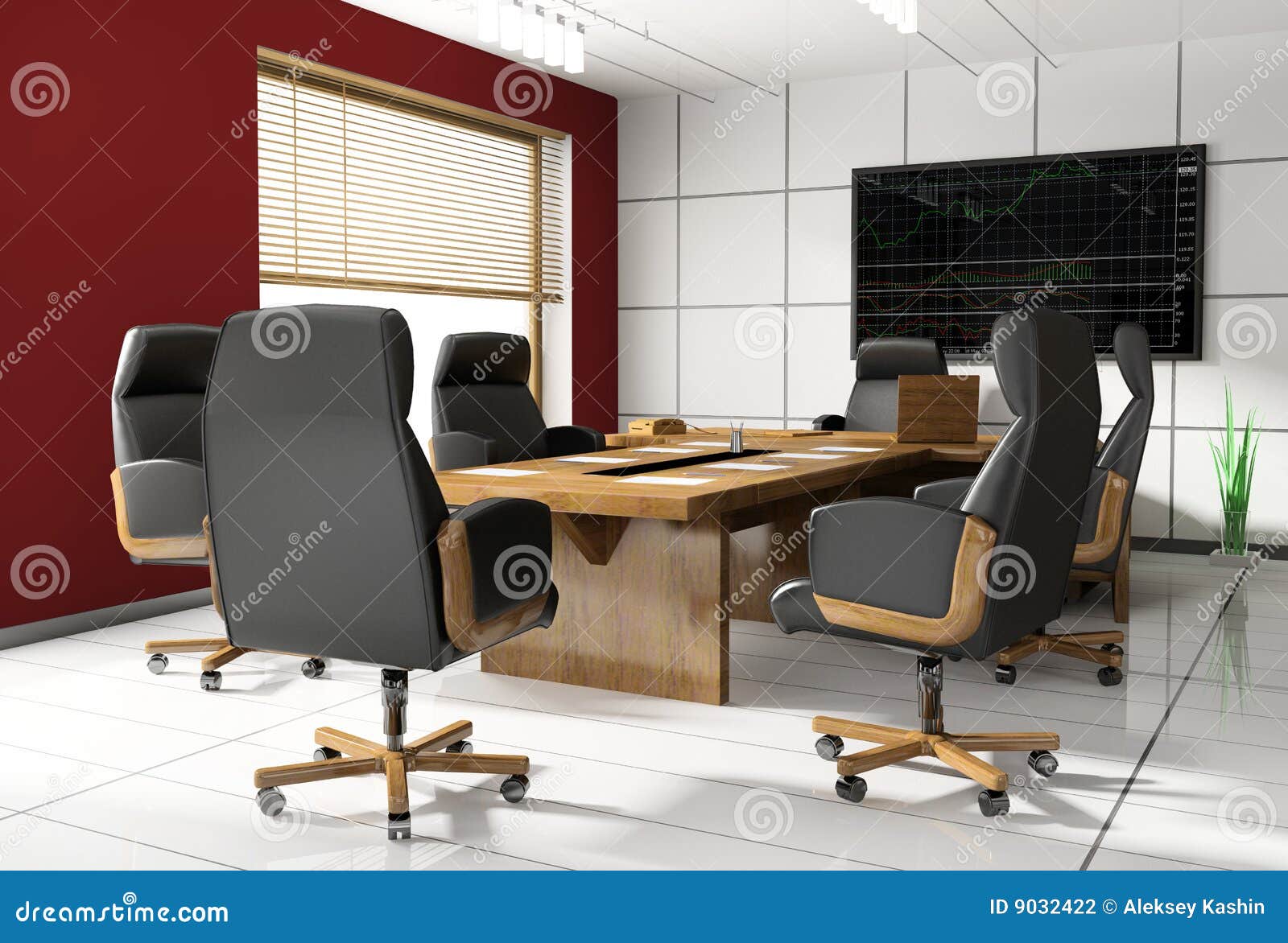 Room of Negotiation in Office Stock Illustration - Illustration of ...
