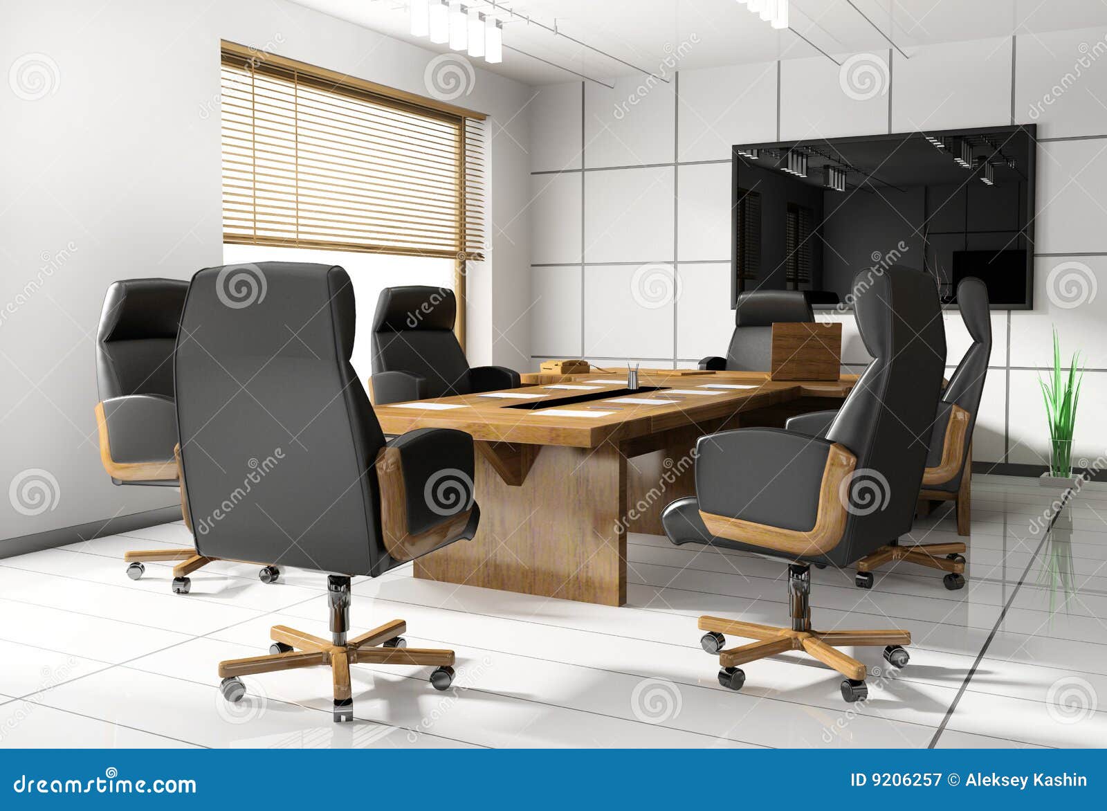 Room of Negotiation in Office Stock Illustration - Illustration of ...