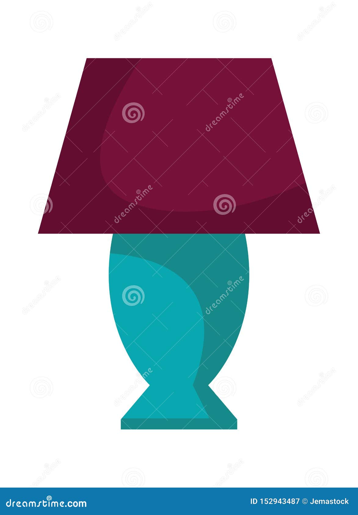 Room Night Light Lamp Cartoon Stock Vector - Illustration of furniture ...