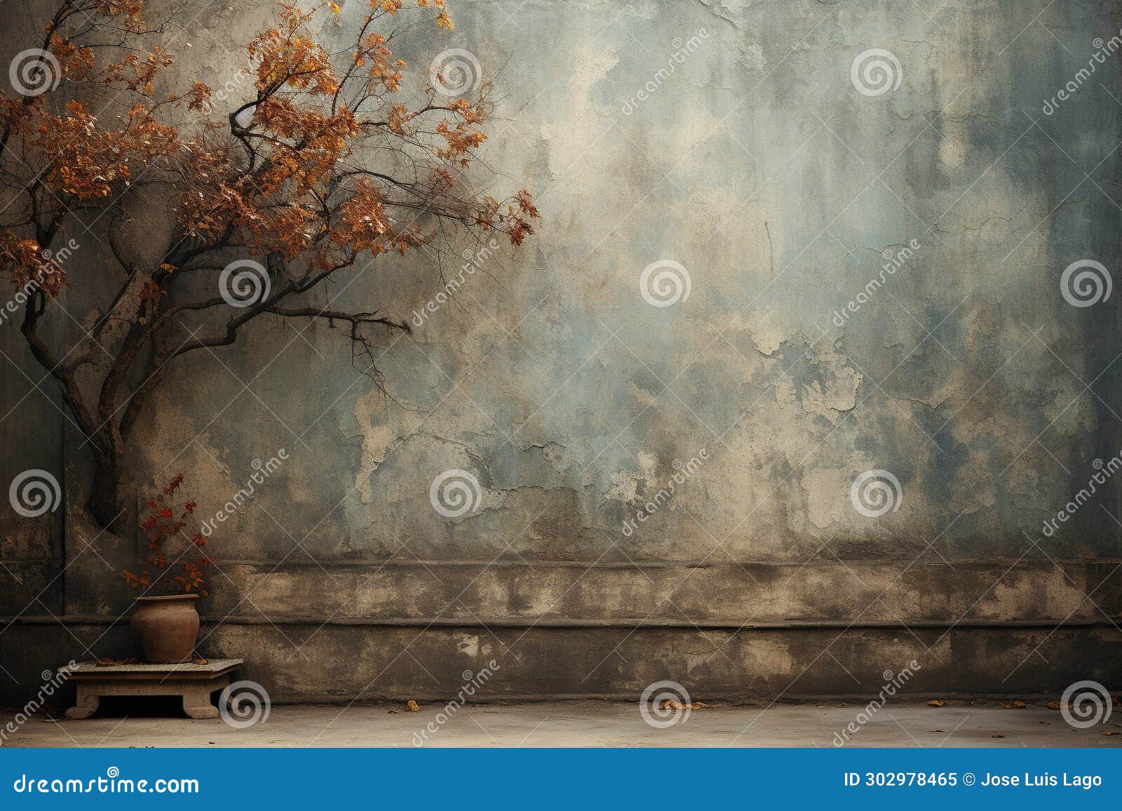 Room Old Interior Wall with Aged Texture Stock Illustration ...