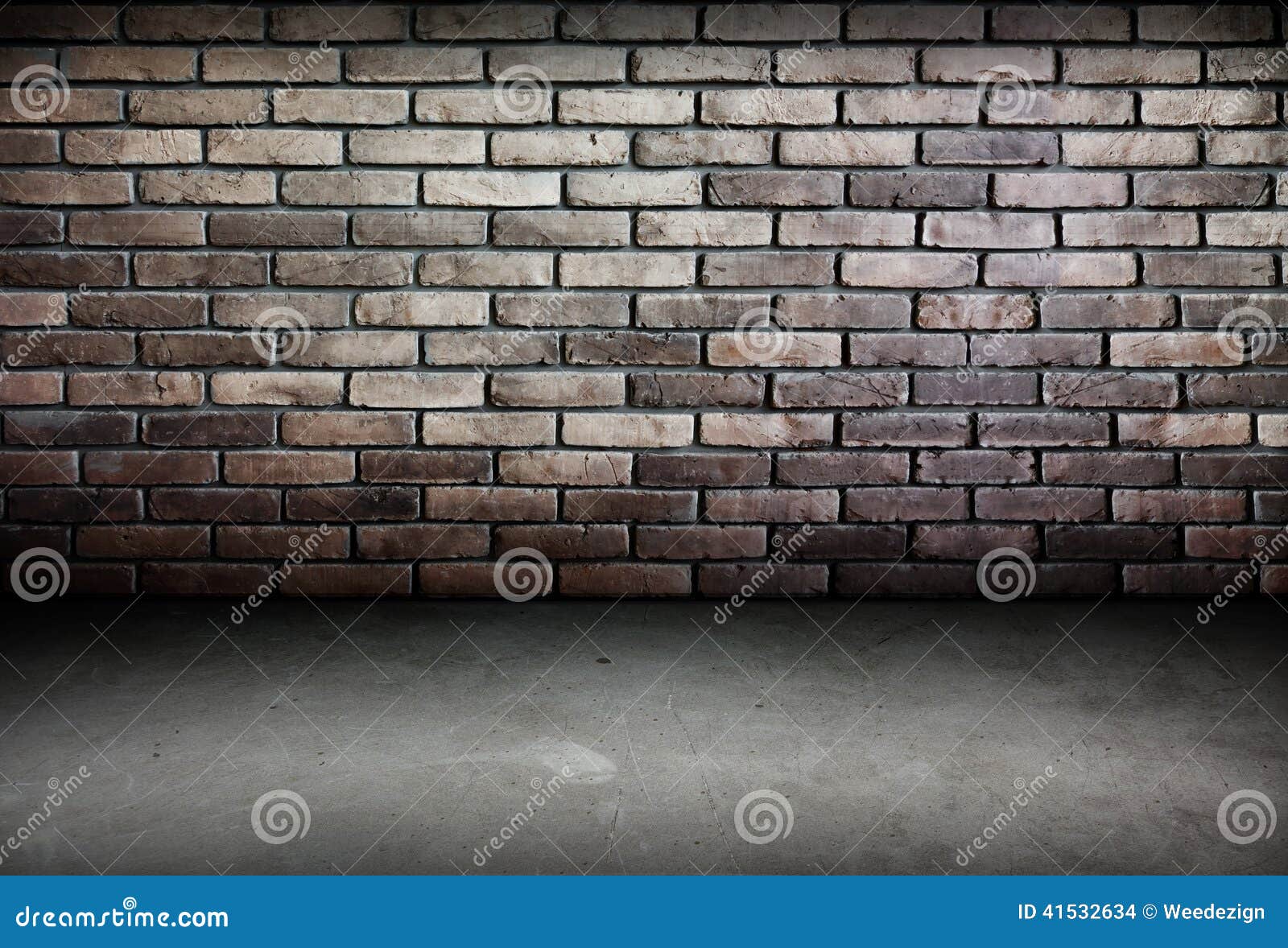 Room Perspective,brick Wall and Cement Ground,grunge Stock Photo ...