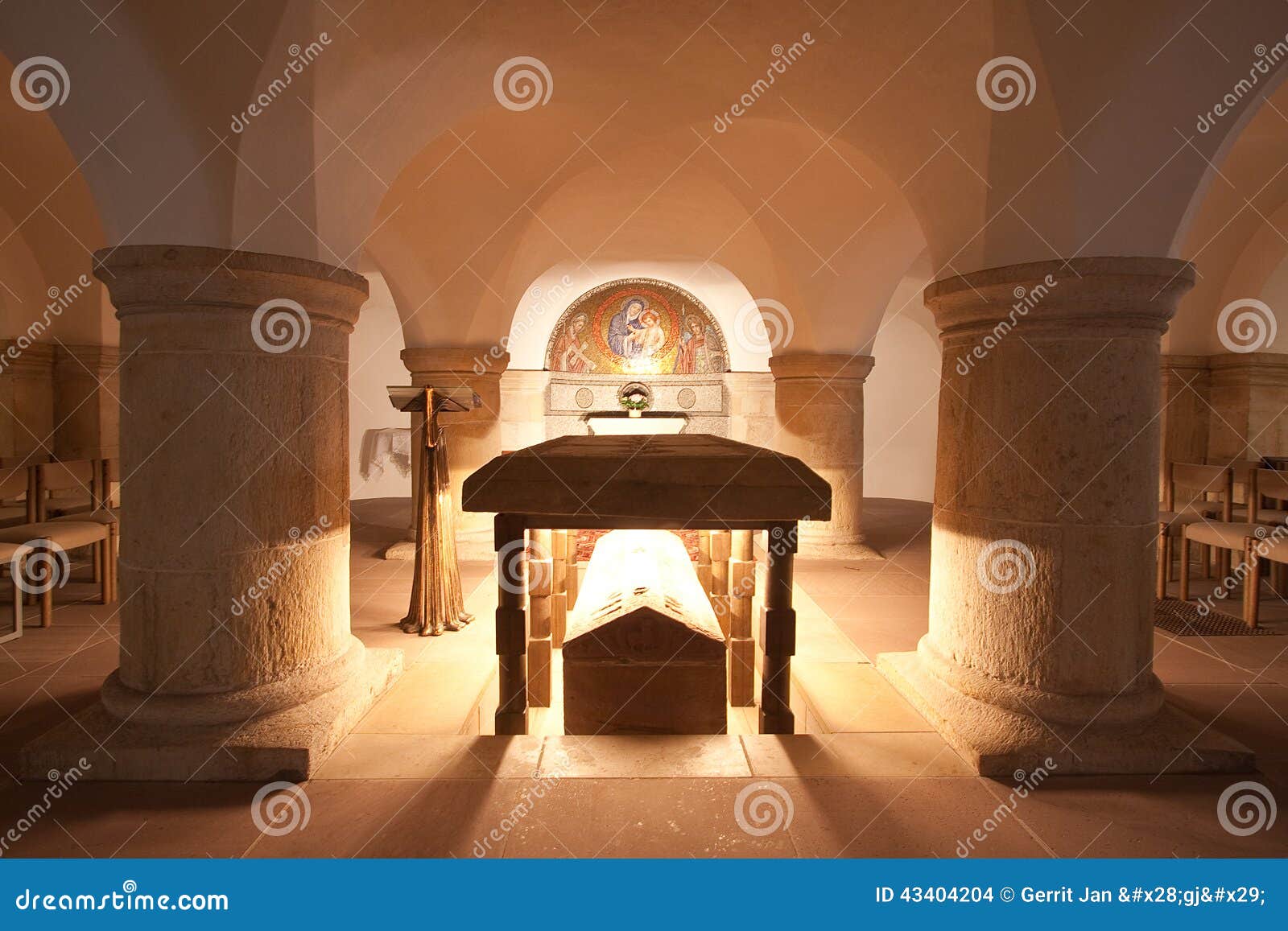 The Crypt, a Room for Prayers Stock Photo - Image of pillar, heritage ...
