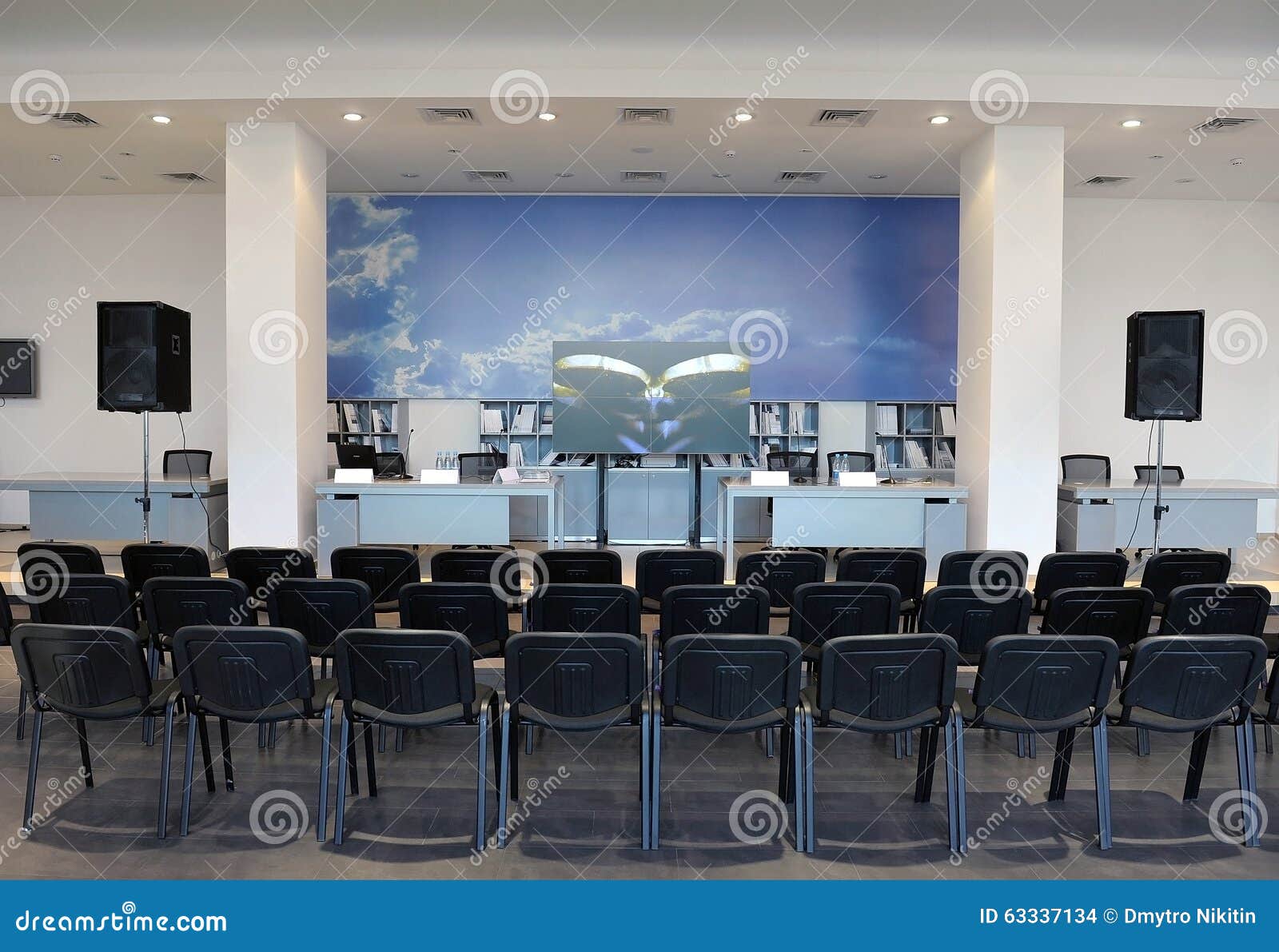 Room for press conferences stock photo. Image of press - 63337134