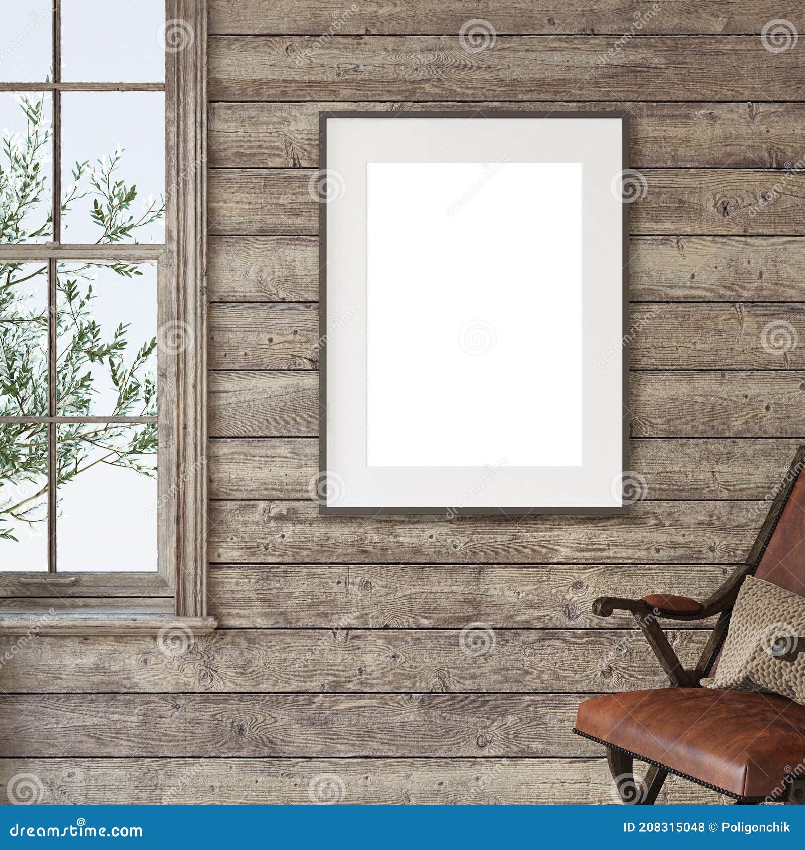 Room in Ranch House. 3d Render Stock Illustration - Illustration of ...