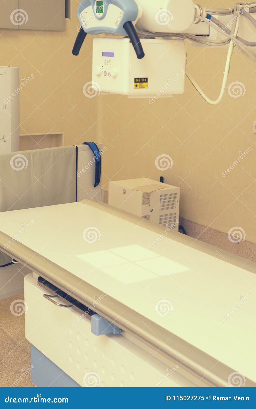 Room with an X-ray Apparatus Table for the Production of X-ray Images ...