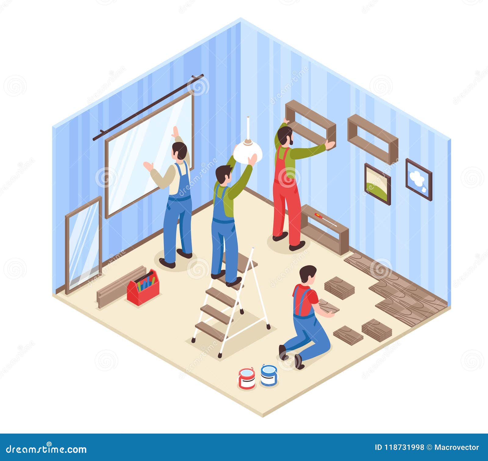 Room Repair Service Advertising Vector Banner | CartoonDealer.com ...
