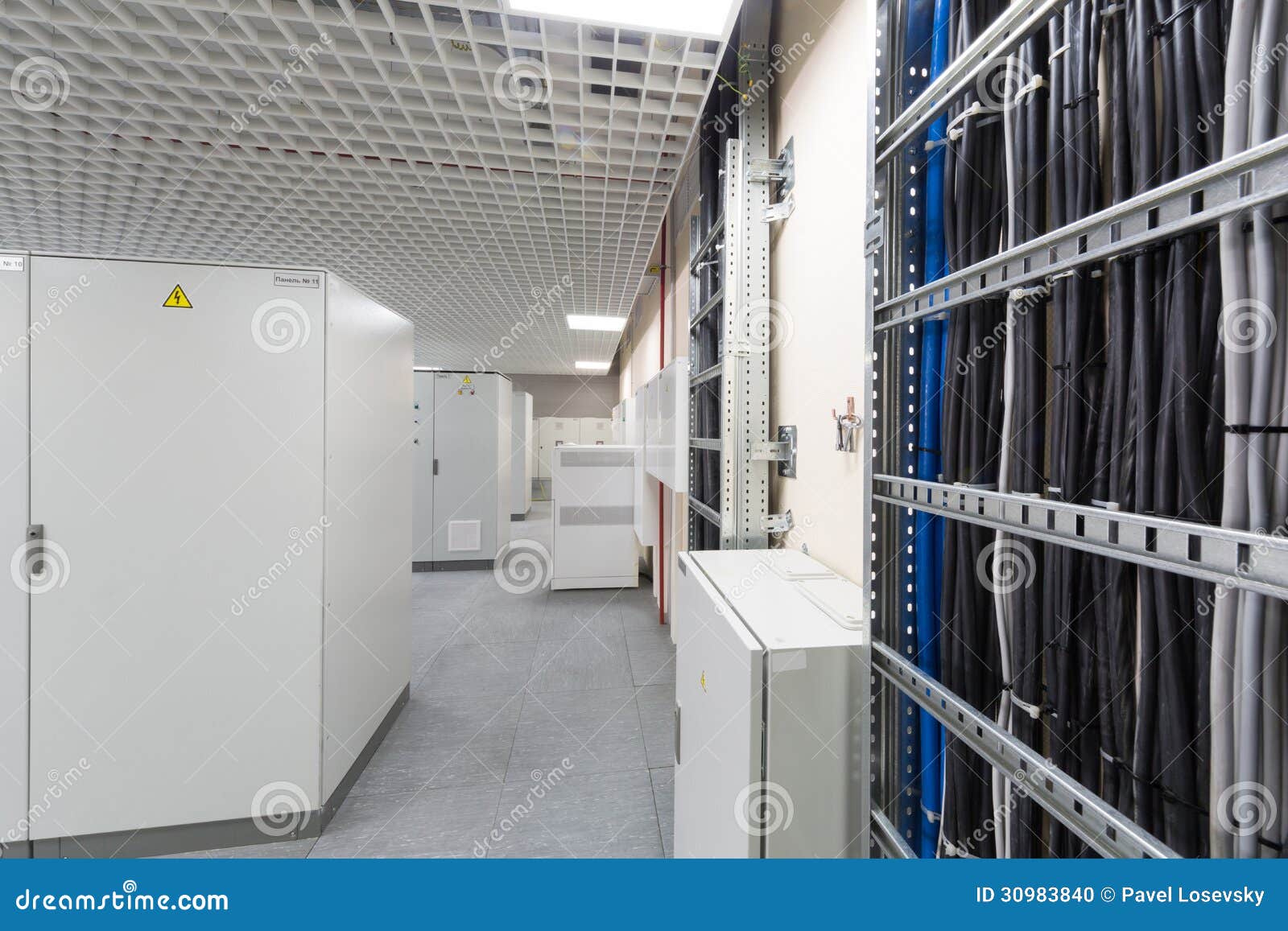 Room with Rows of Racks with Equipment for Telecom Stock Photo - Image ...
