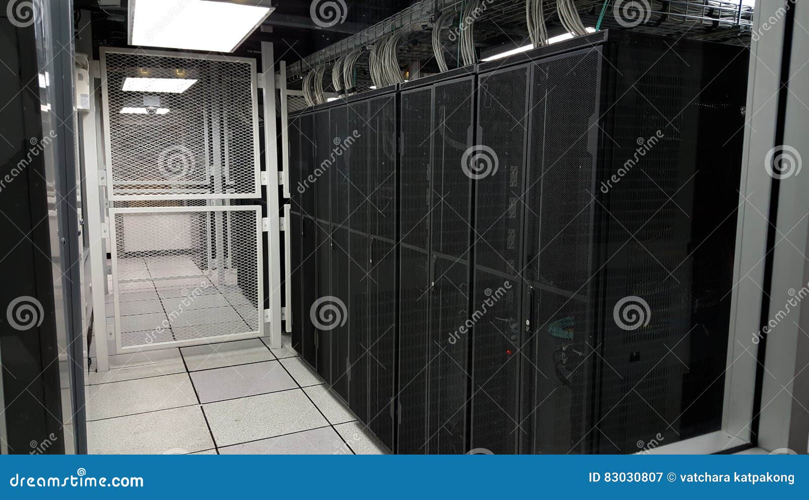 Room with Rows of Server Hardware in the Data Center Stock Image ...