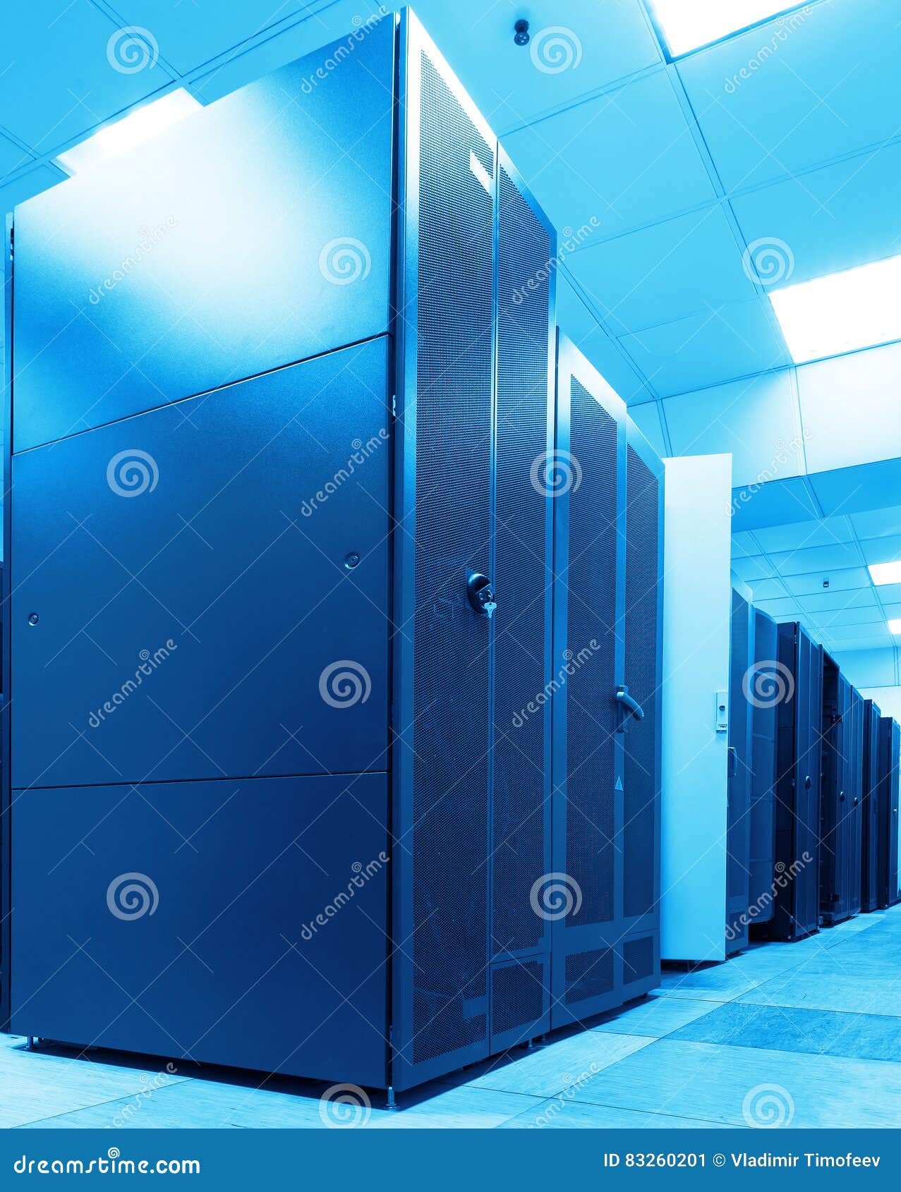 Room with Rows of Server Hardware in the Data Center Stock Image ...