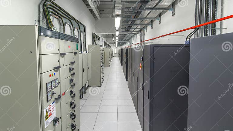 Room with Rows of Server Hardware in Data Center Timelapse Hyperlapse ...