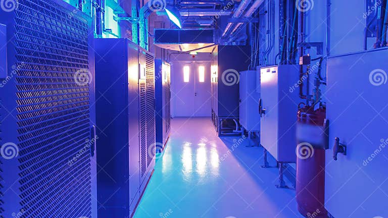 Room with Rows of Server Hardware in Data Center Timelapse Hyperlapse ...