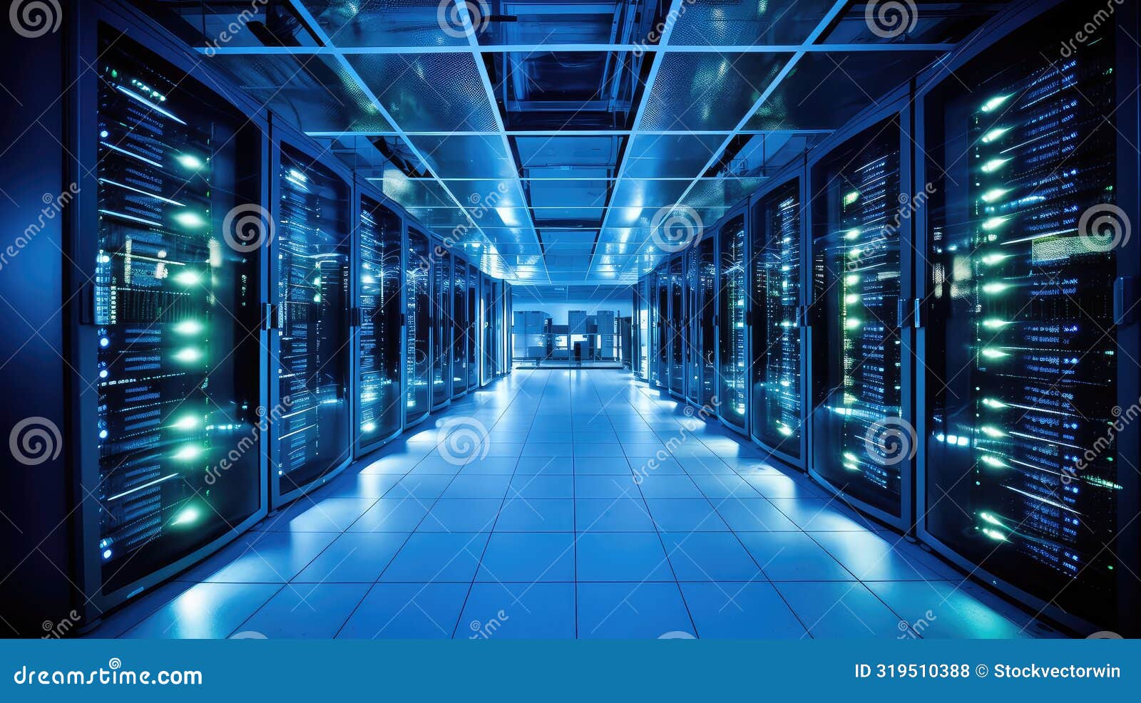 Room Server Rack Cartoon Vector Illustration | CartoonDealer.com #317543329