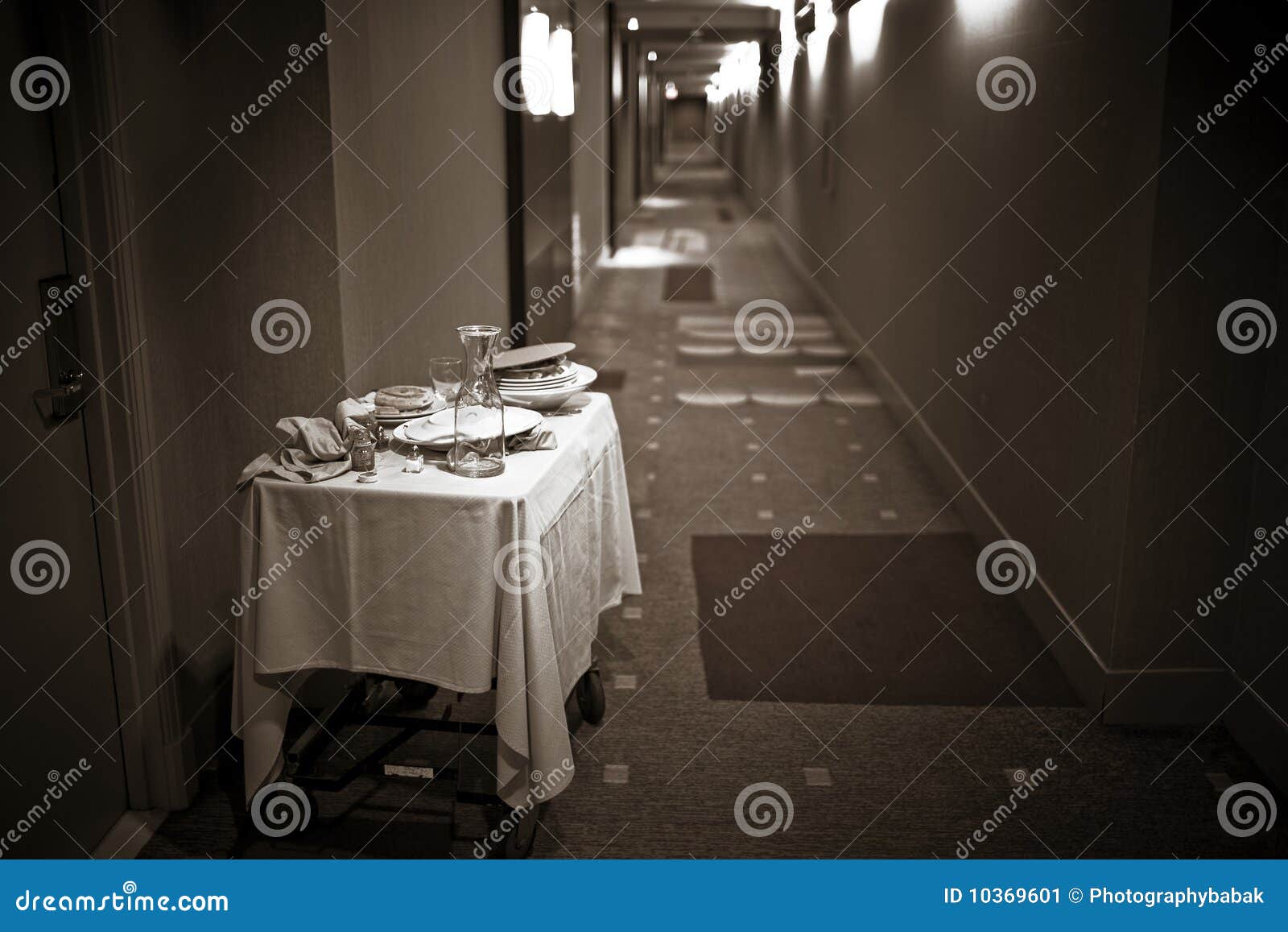 Room Service stock image. Image of hotel, tray, hallway - 10369601