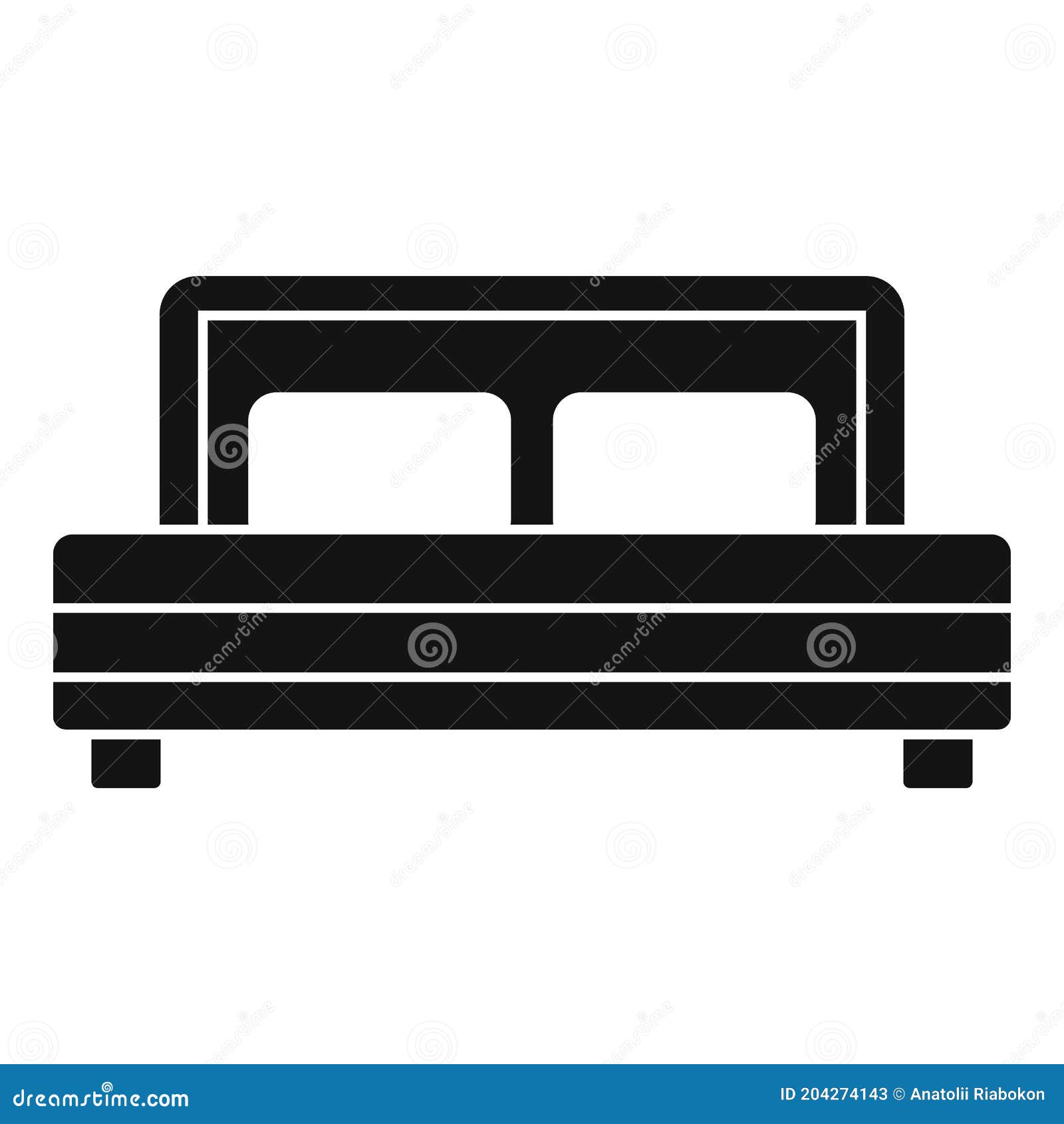Room Service Bedroom Icon, Simple Style Stock Vector - Illustration of ...