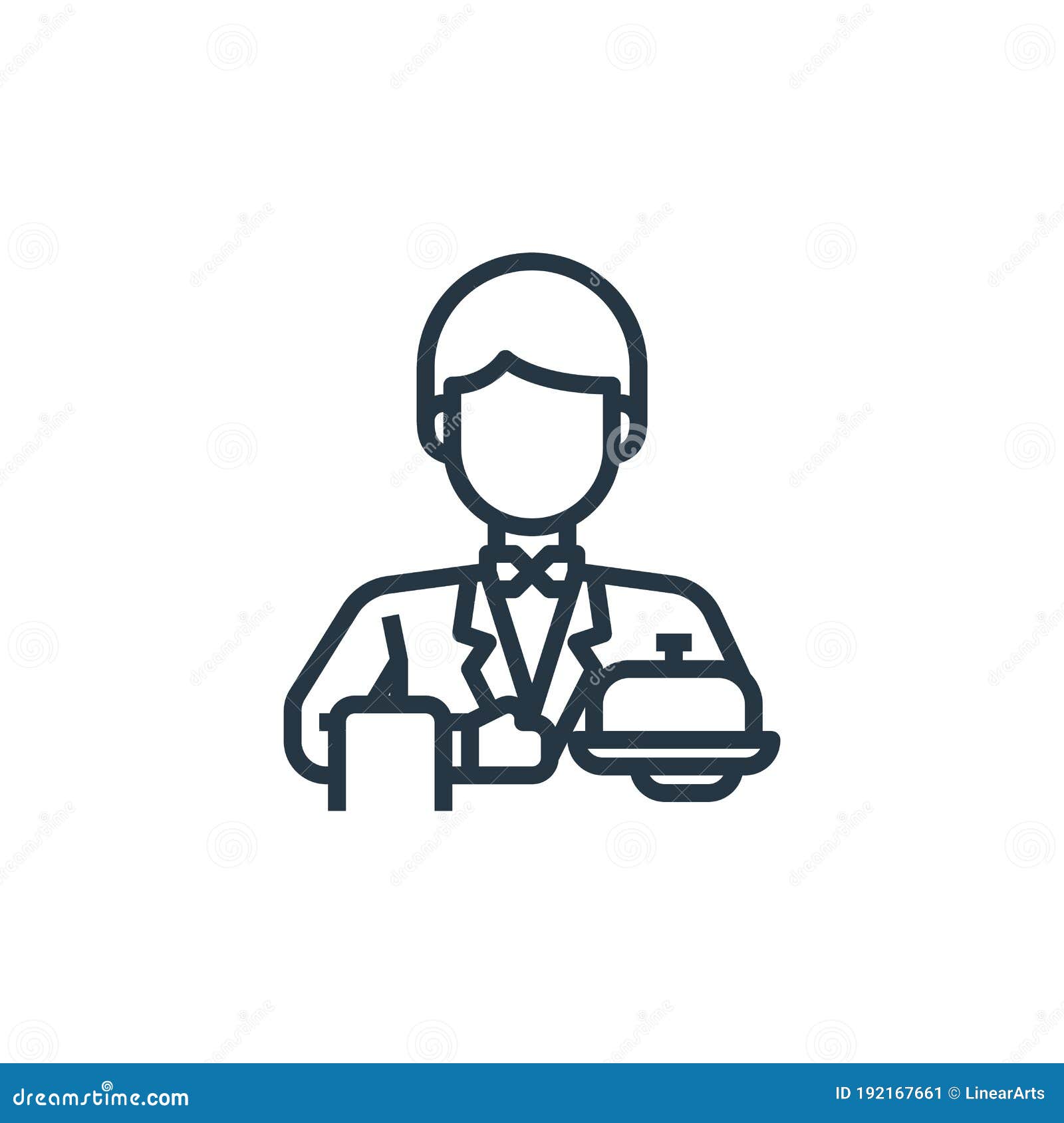 Room Service Icon Vector from Hotel Essentials Concept. Thin Line ...