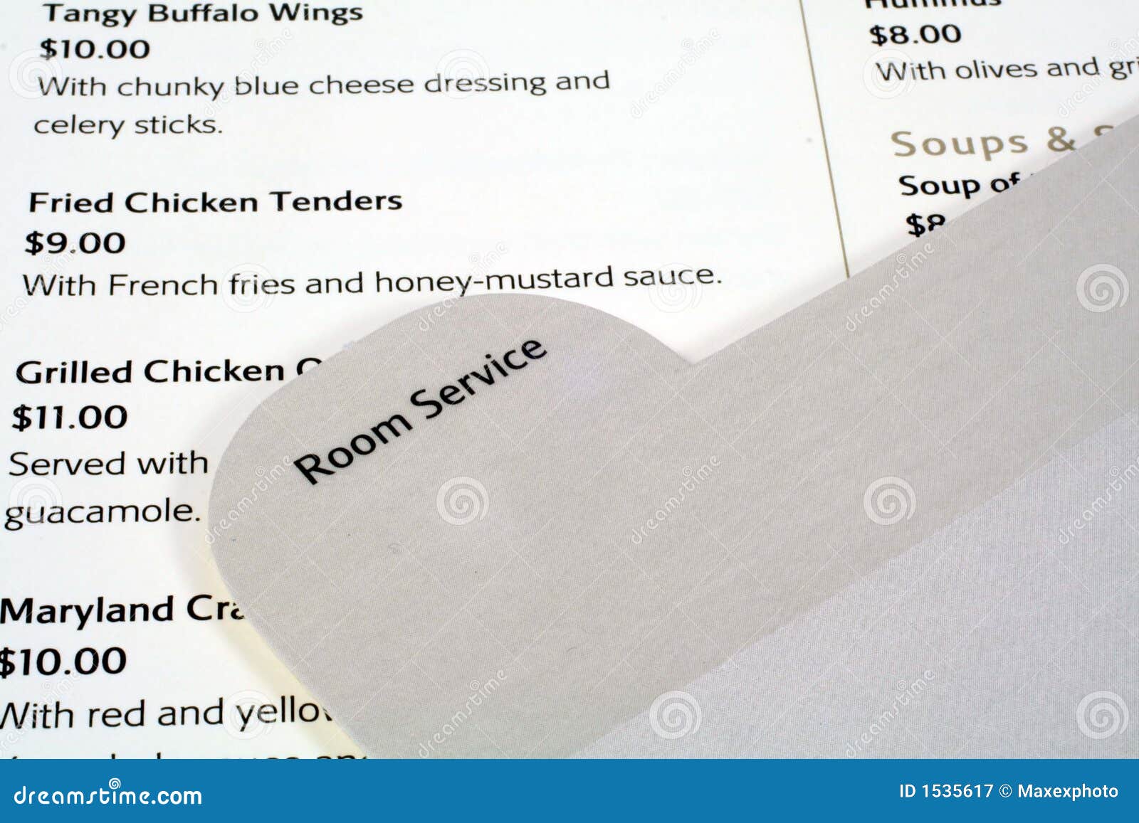 Room Service Menu stock image. Image of hotel, business - 1535617