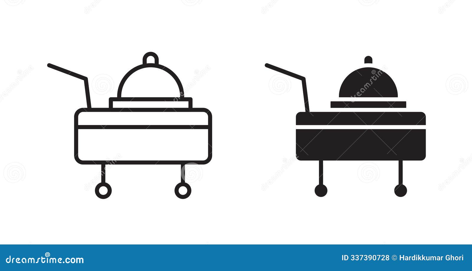 Room Service Thin Line Vector Icon Set Stock Illustration ...