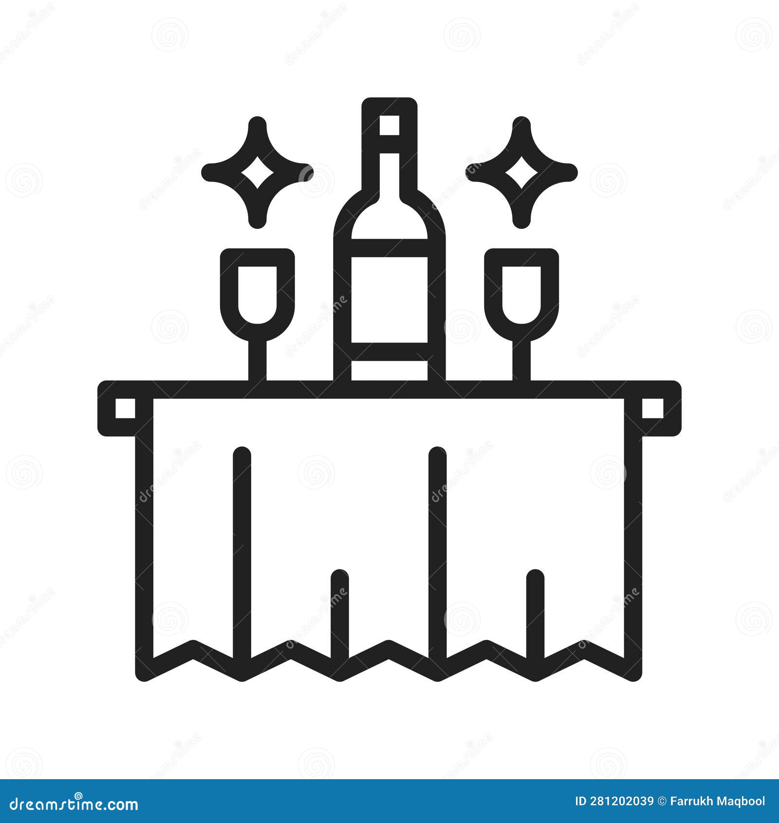 Room Service Trolley Icon Image. Stock Vector - Illustration of trolley ...