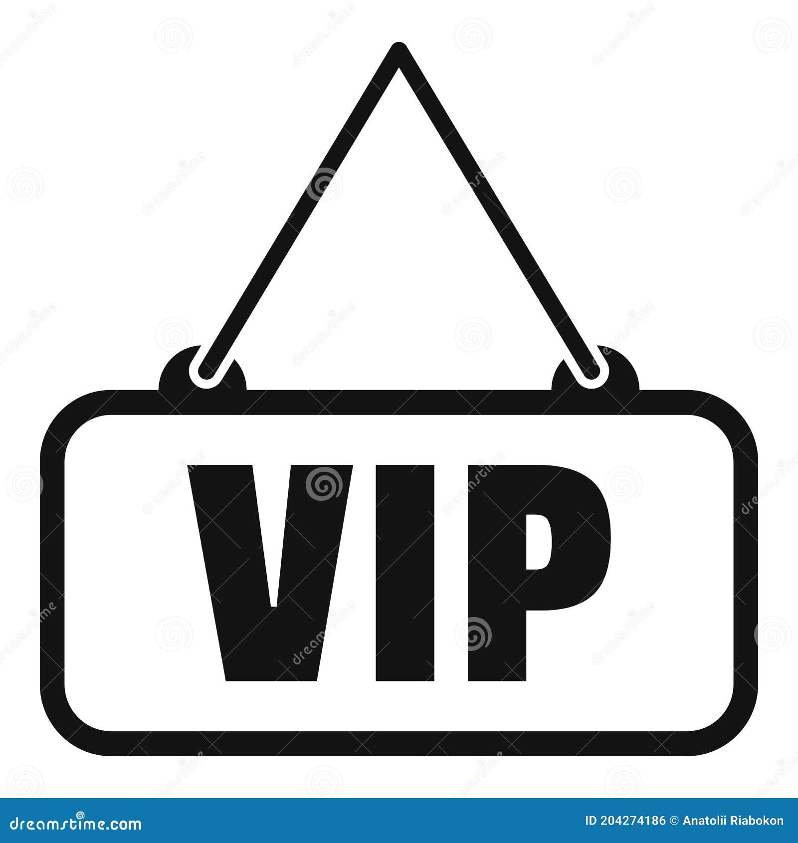 Room Service Vip Icon, Simple Style Stock Vector - Illustration of ...