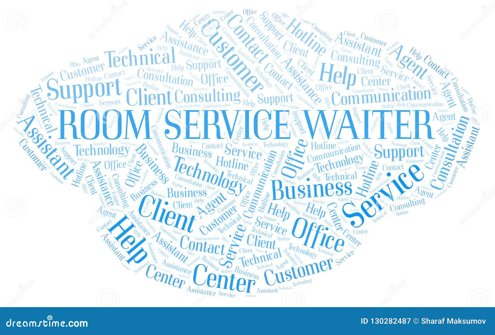 Room Service Waiter Word Cloud. Stock Illustration - Illustration of ...