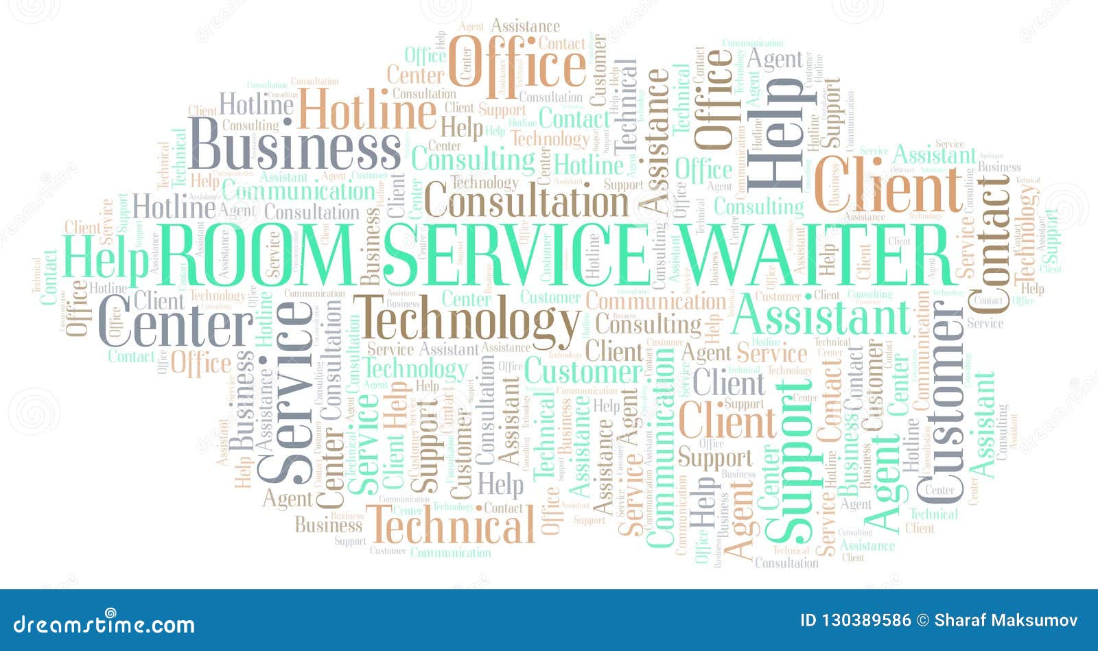 Room Service Waiter Word Cloud. Stock Illustration - Illustration of ...