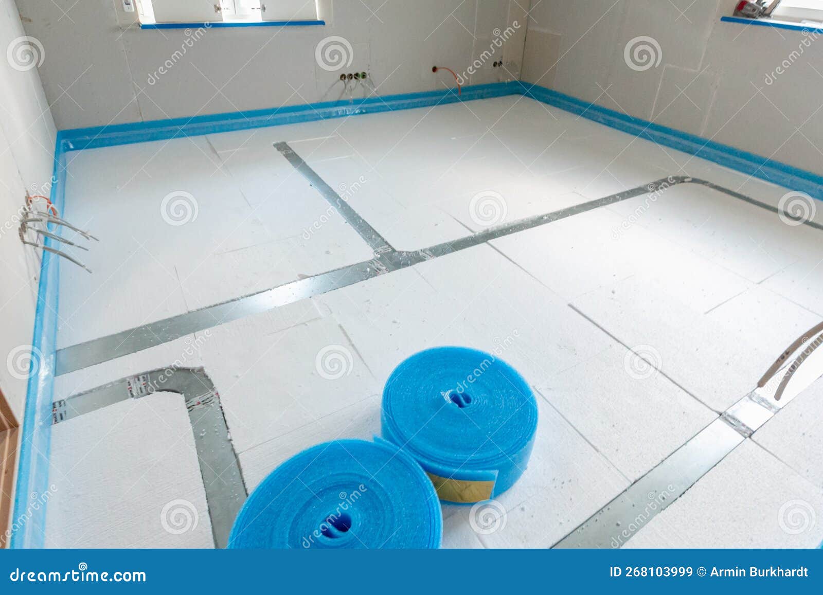 Room in Shell Condition with Plasterboard Walls Stock Image - Image of ...
