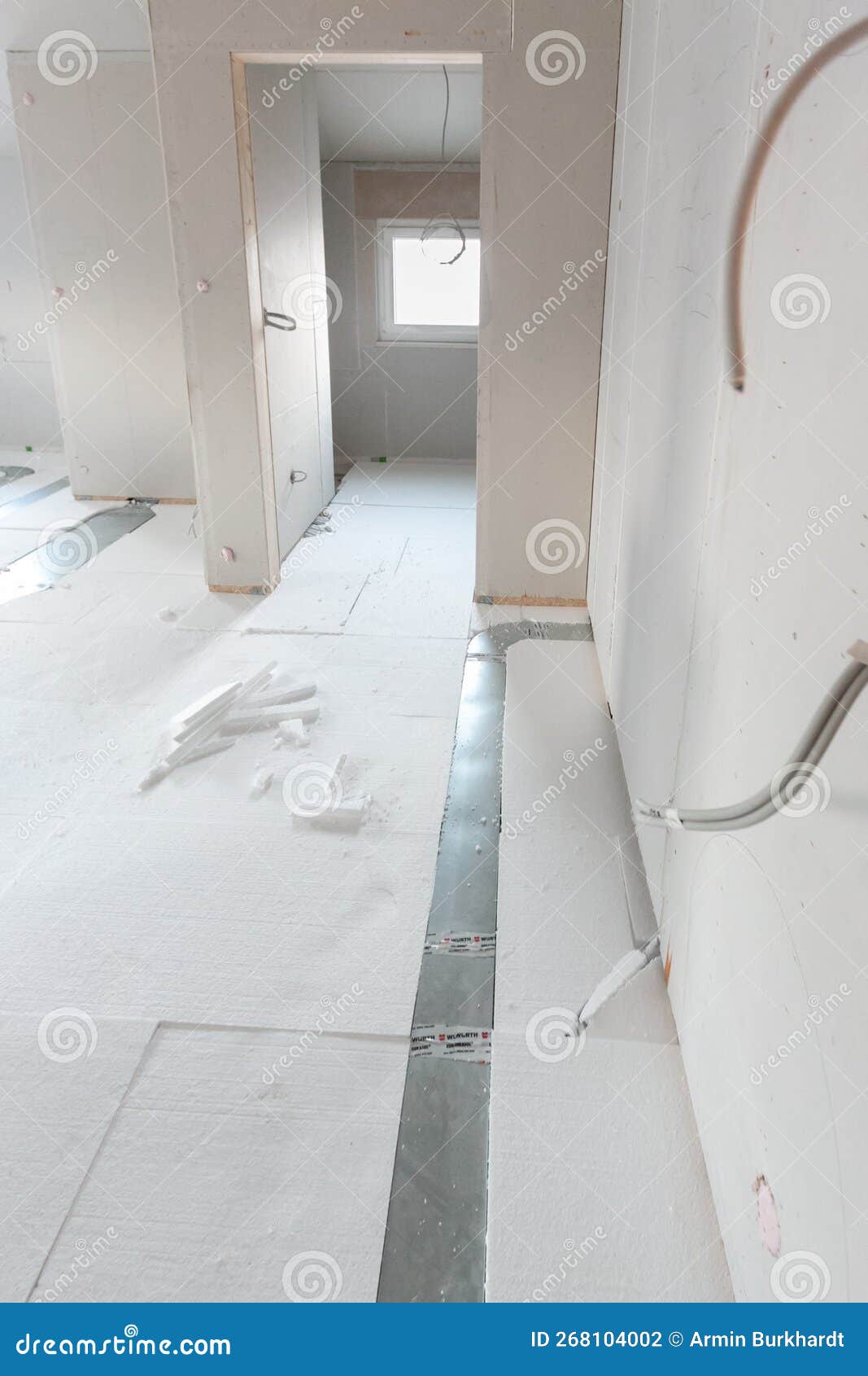Room in Shell Condition with Plasterboard Walls Stock Photo - Image of ...